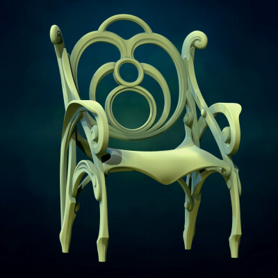 Chair Assembly - 3D Model by Skazok
