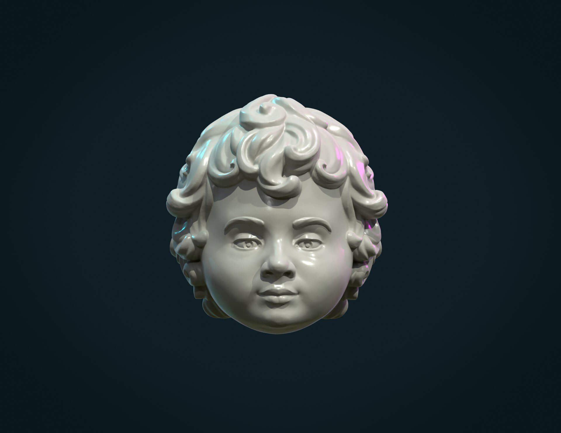 Child Head I - 3D Model by Skazok