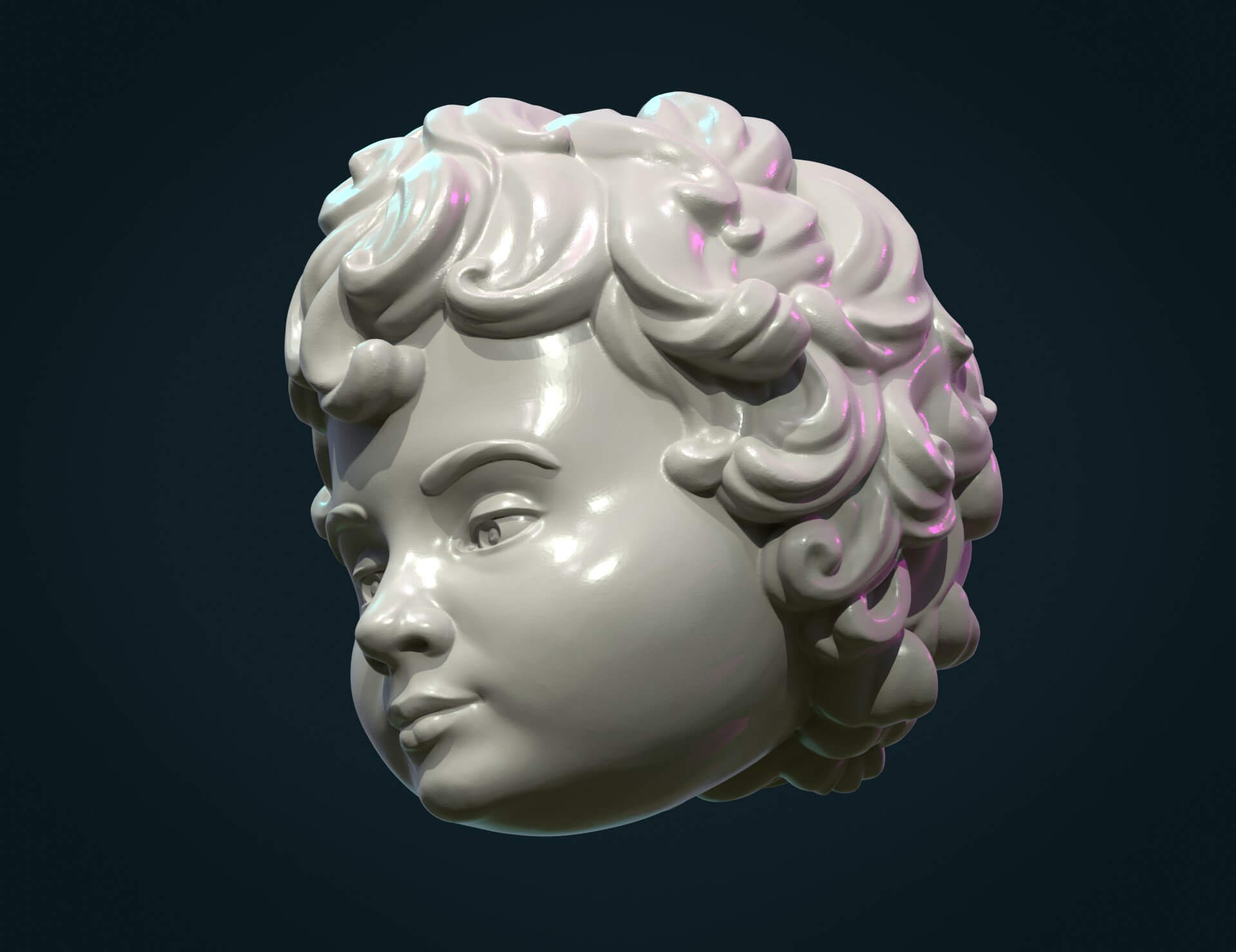 Child Head I - 3D Model by Skazok