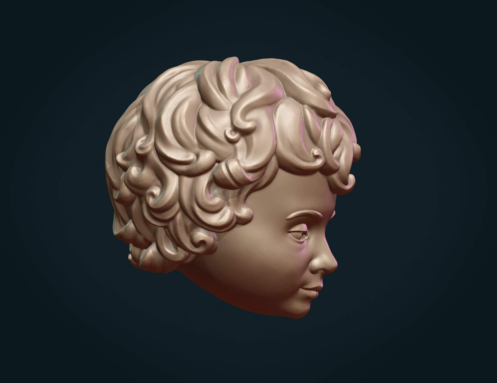 Child Head I - 3D Model by Skazok