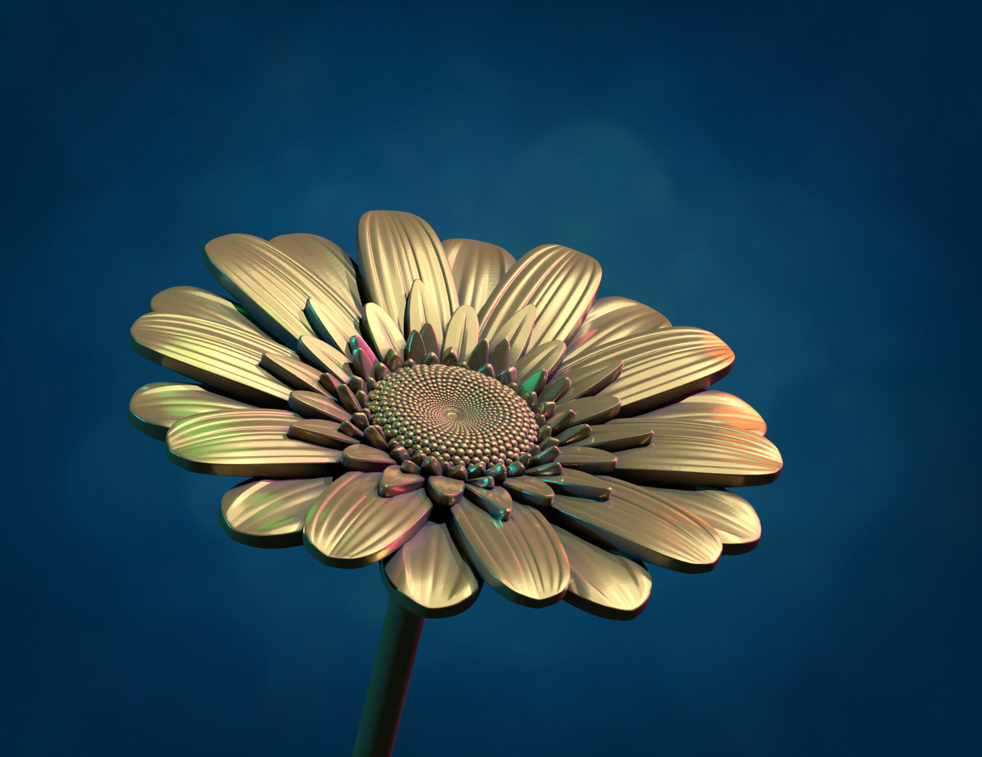 Daisy Flower - 3D Print Model by Skazok