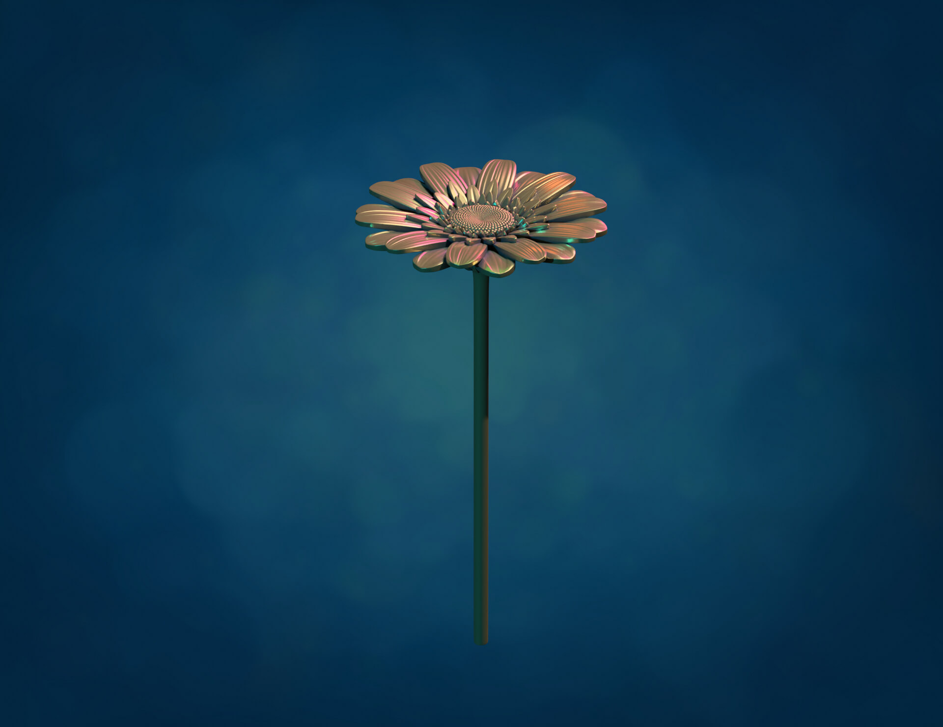 Daisy Flower - 3D Print Model by Skazok