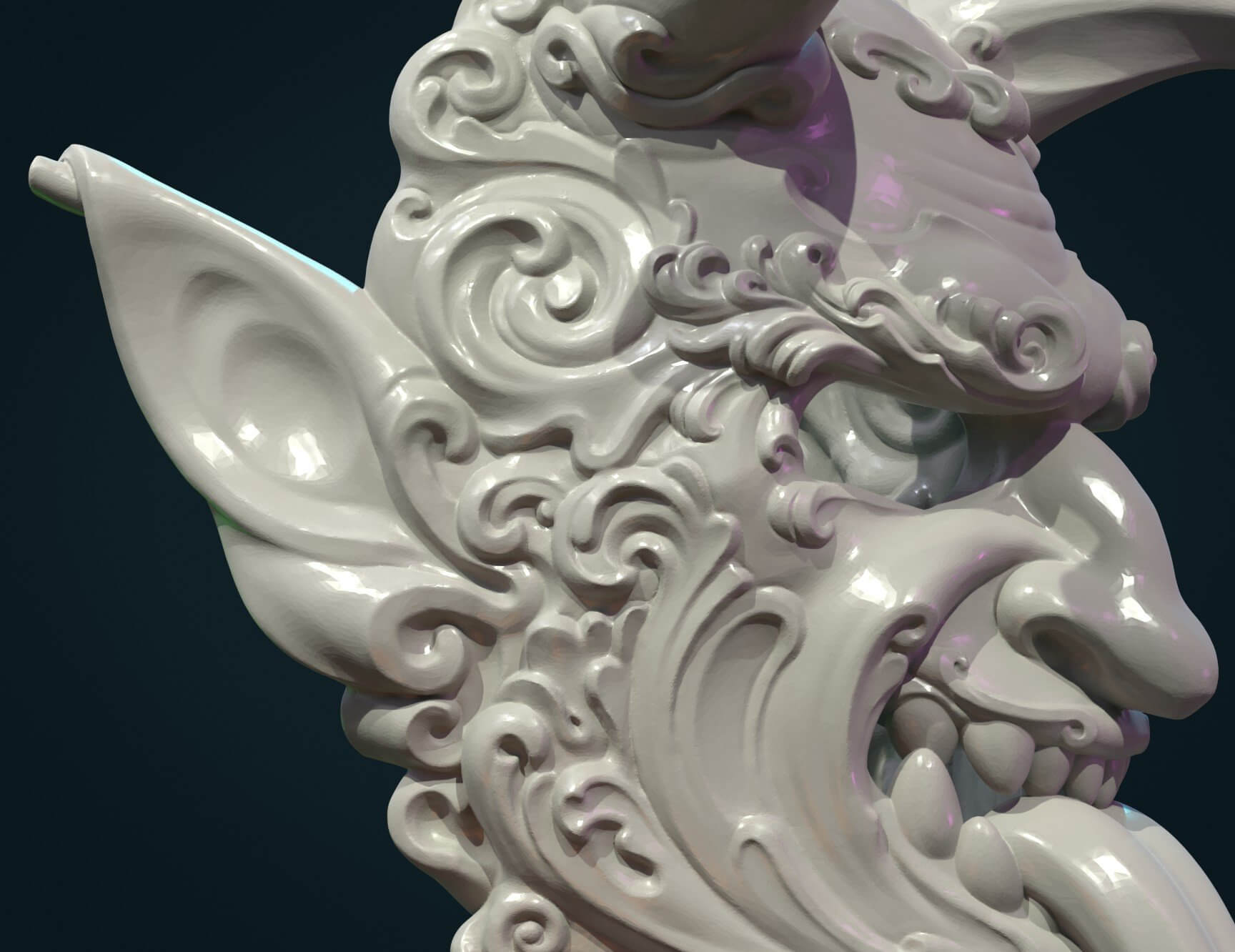 Demon Satyr Mask - 3D Model by Skazok