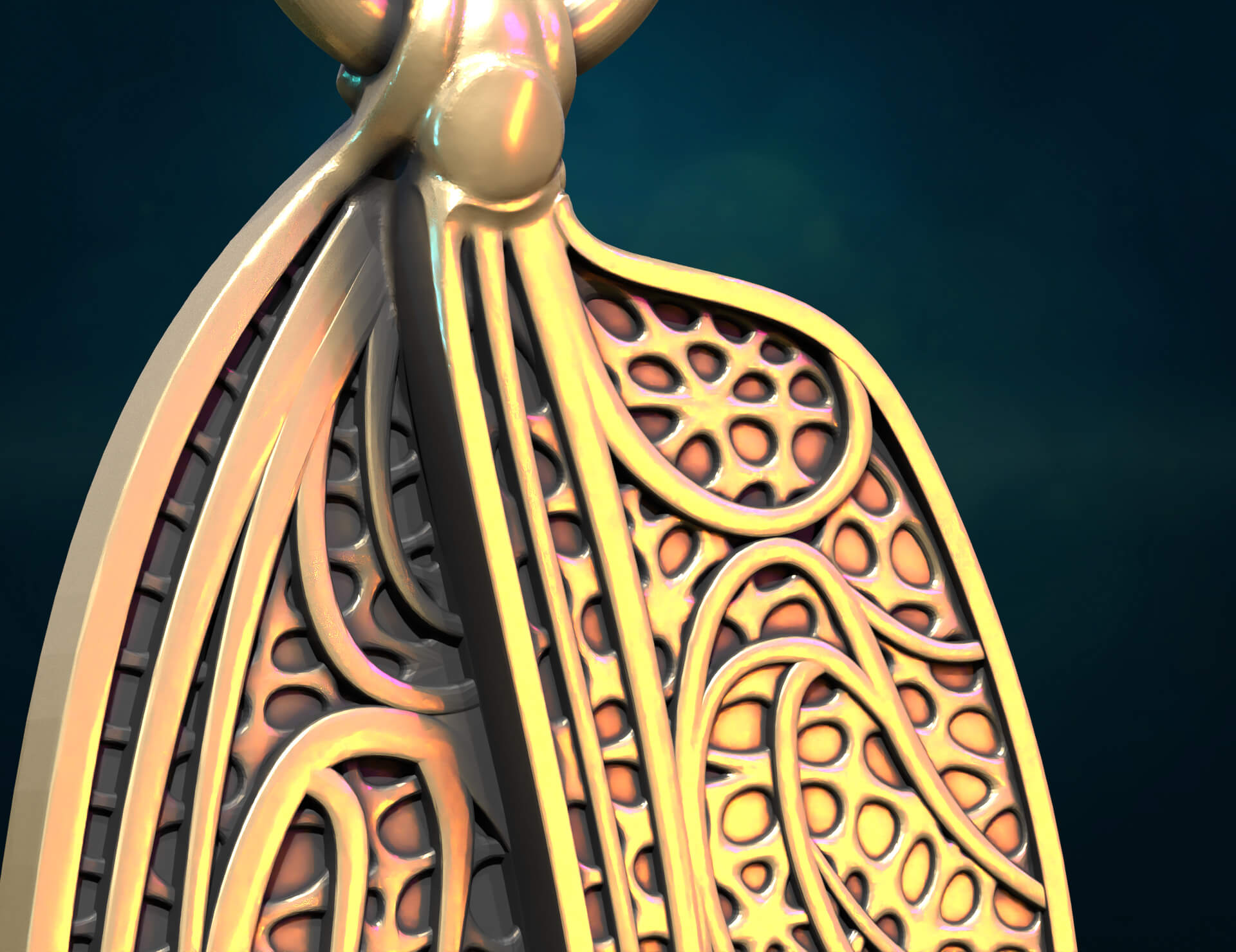 Dragonfly Wings Pendant - 3D Model by Skazok