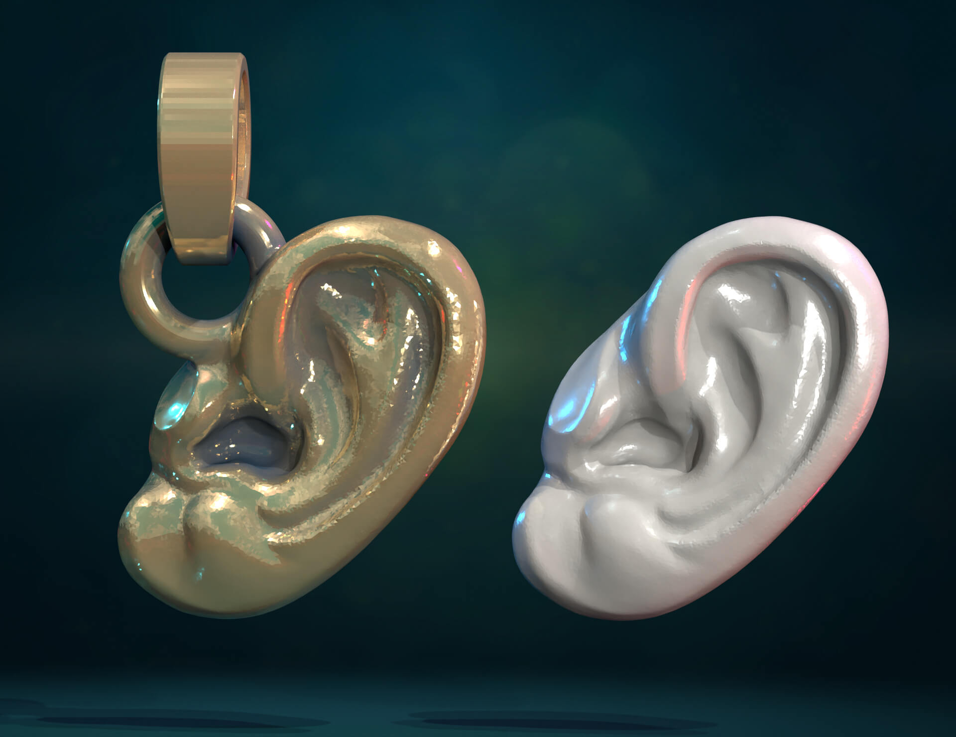 Ear Pendant print ready by Skazok