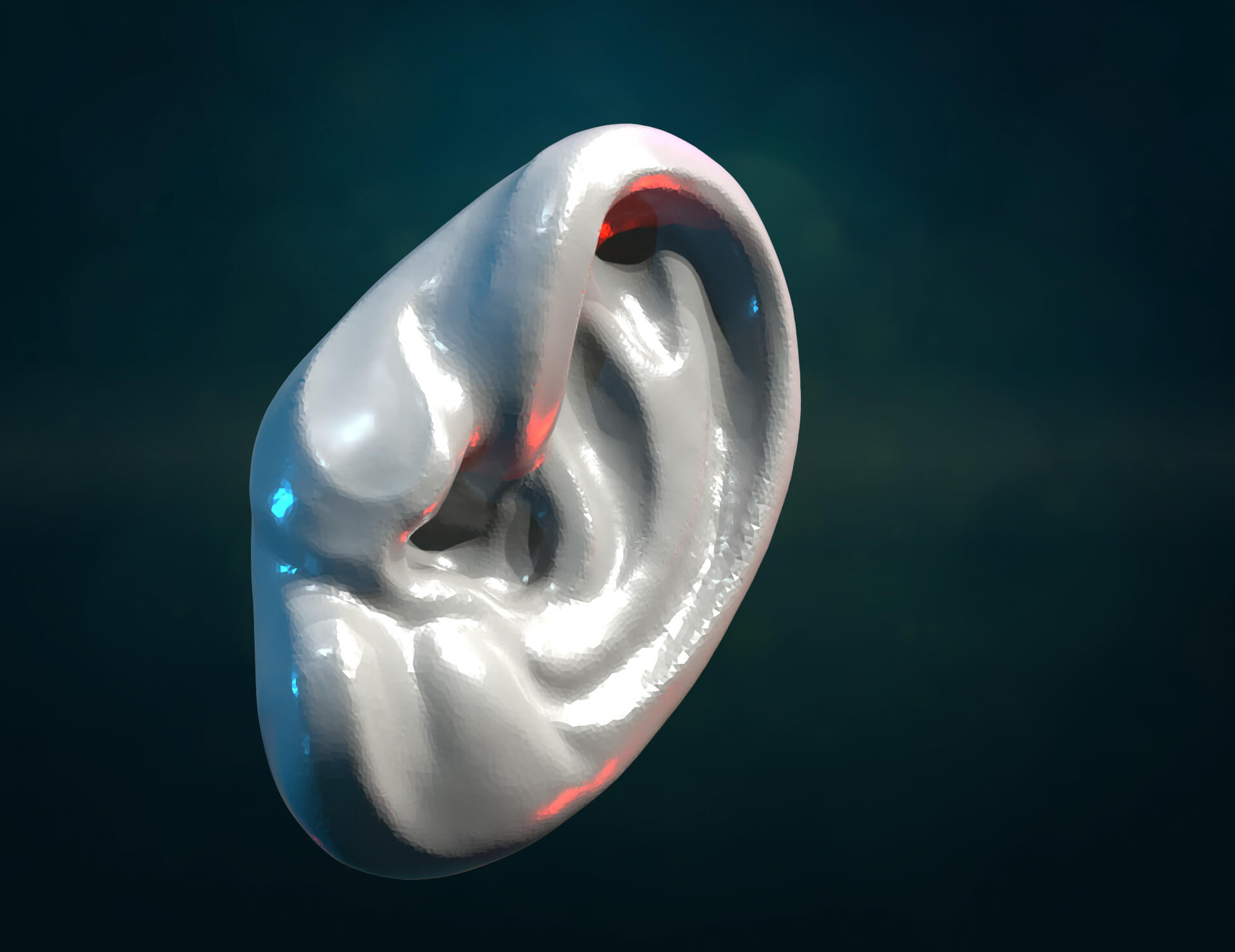 Ear Pendant print ready - 3D Model by Skazok