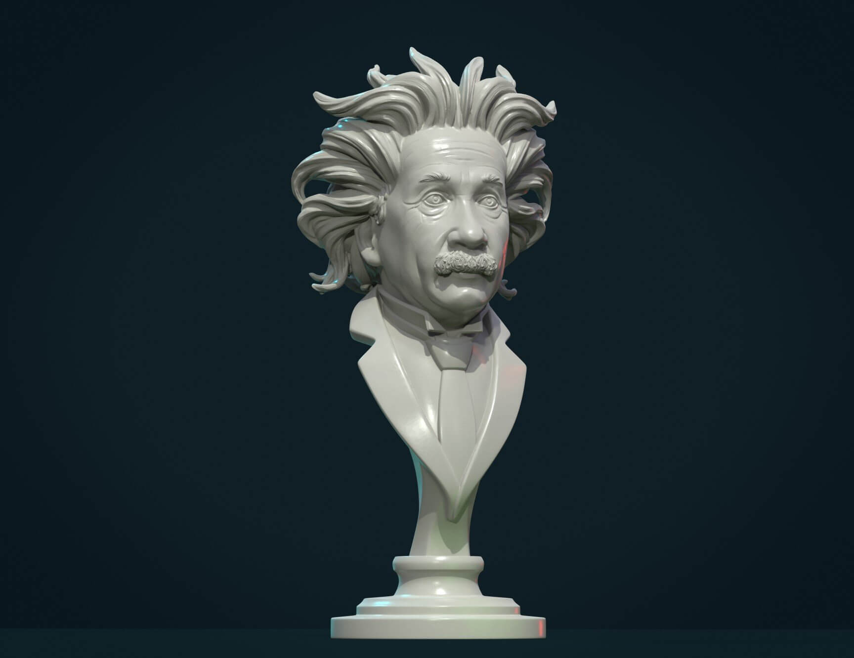 Einstein Bust - 3D Print Model by Skazok