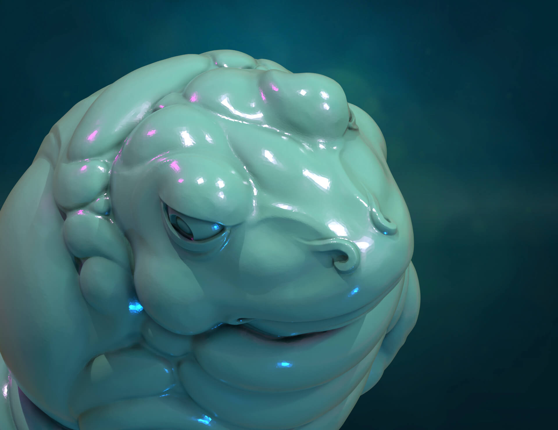 Fat Toad Frog - 3D Model by Skazok