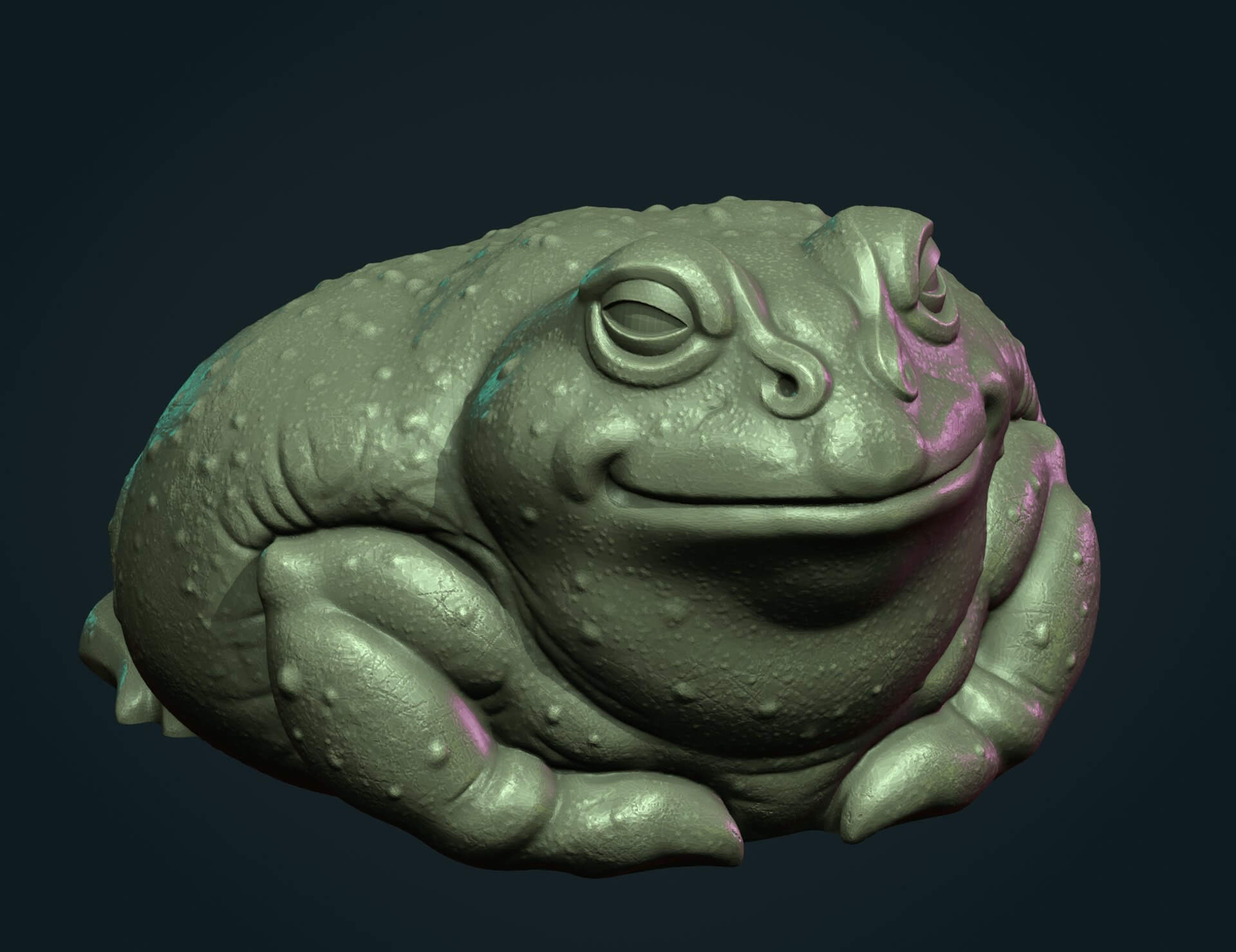 Fat Toad Frog - 3D Model by Skazok
