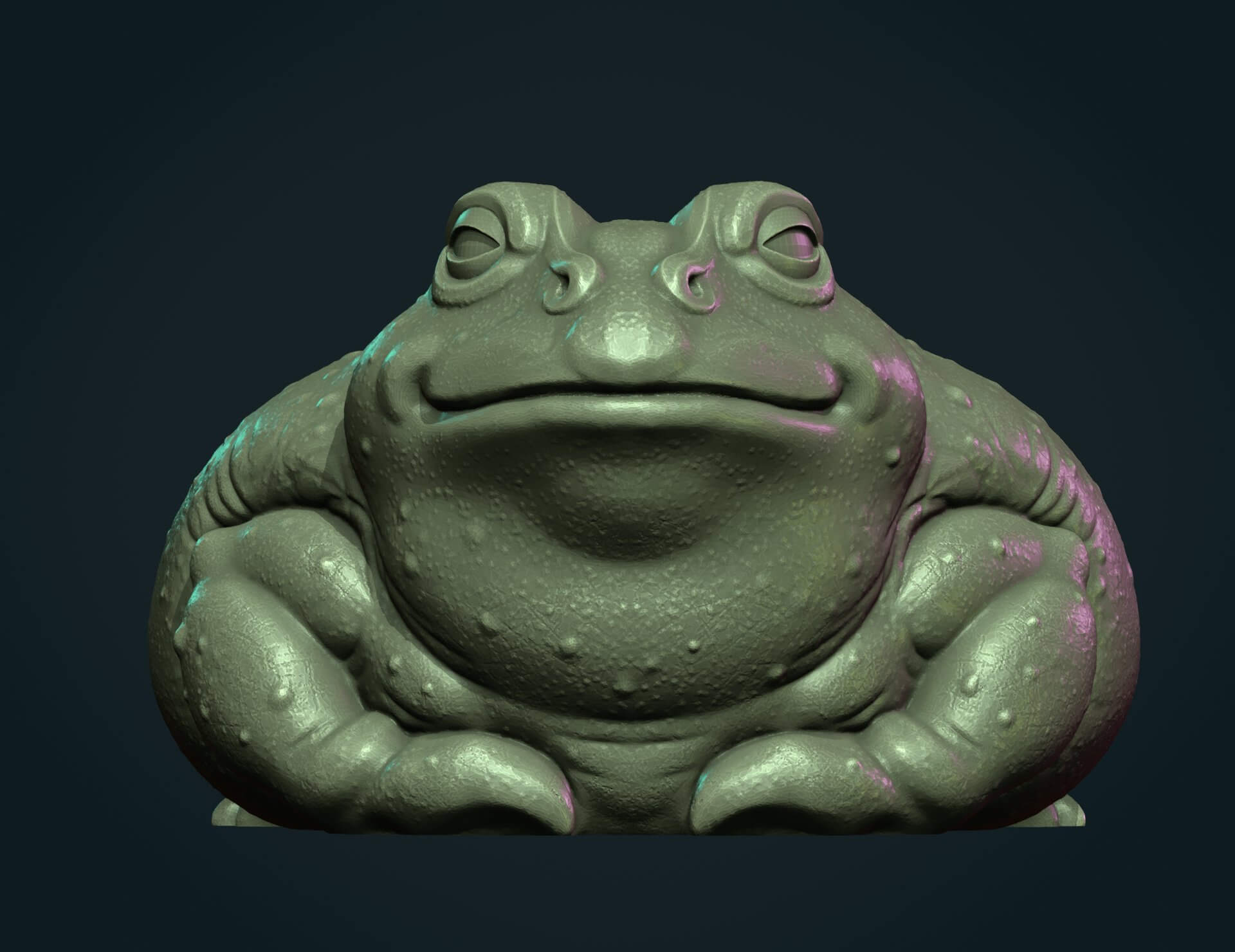 Fat Toad Frog - 3D Model by Skazok