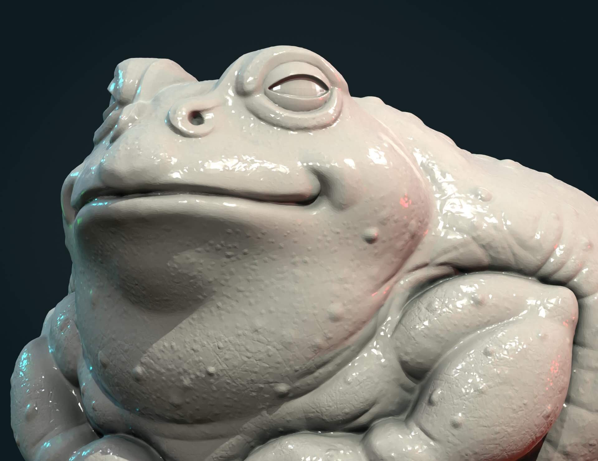 Fat Toad Frog - 3D Model by Skazok