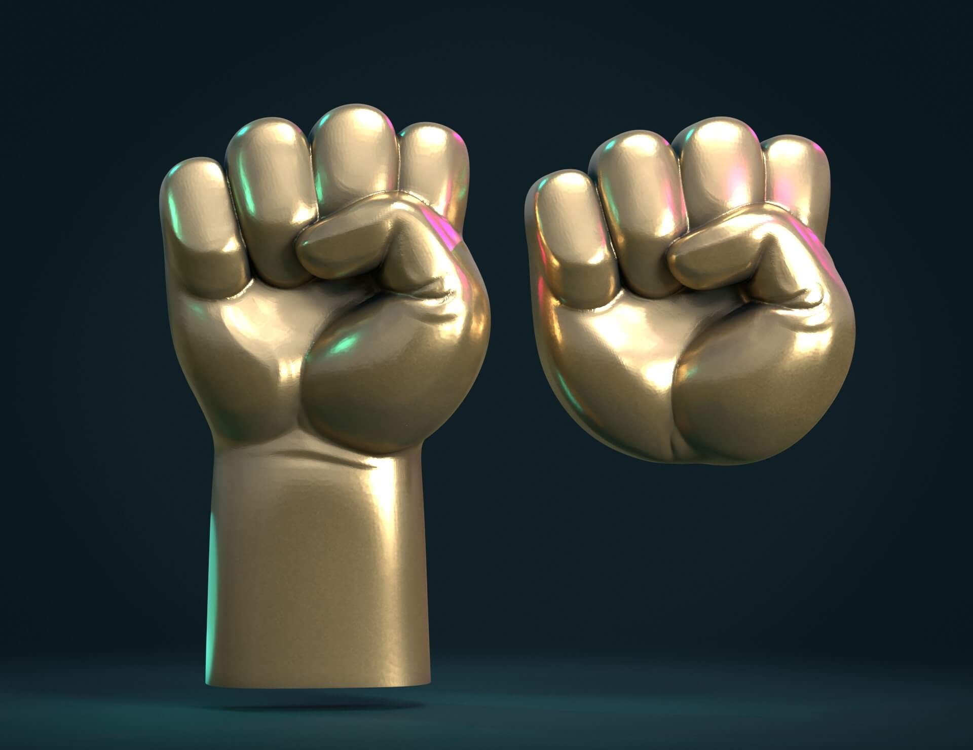 Fist Hand Relief - 3D Model by Skazok