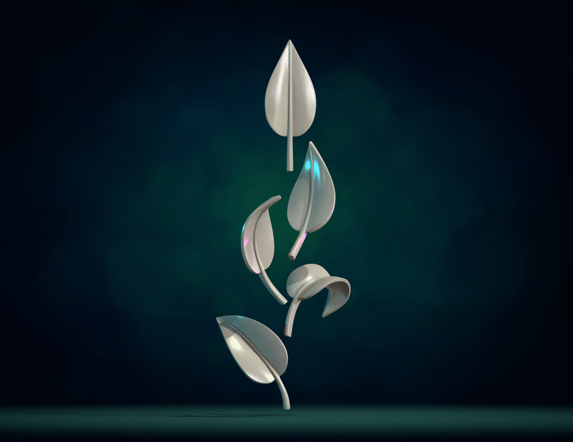 Five Leaves II - 3D Print Model by Skazok