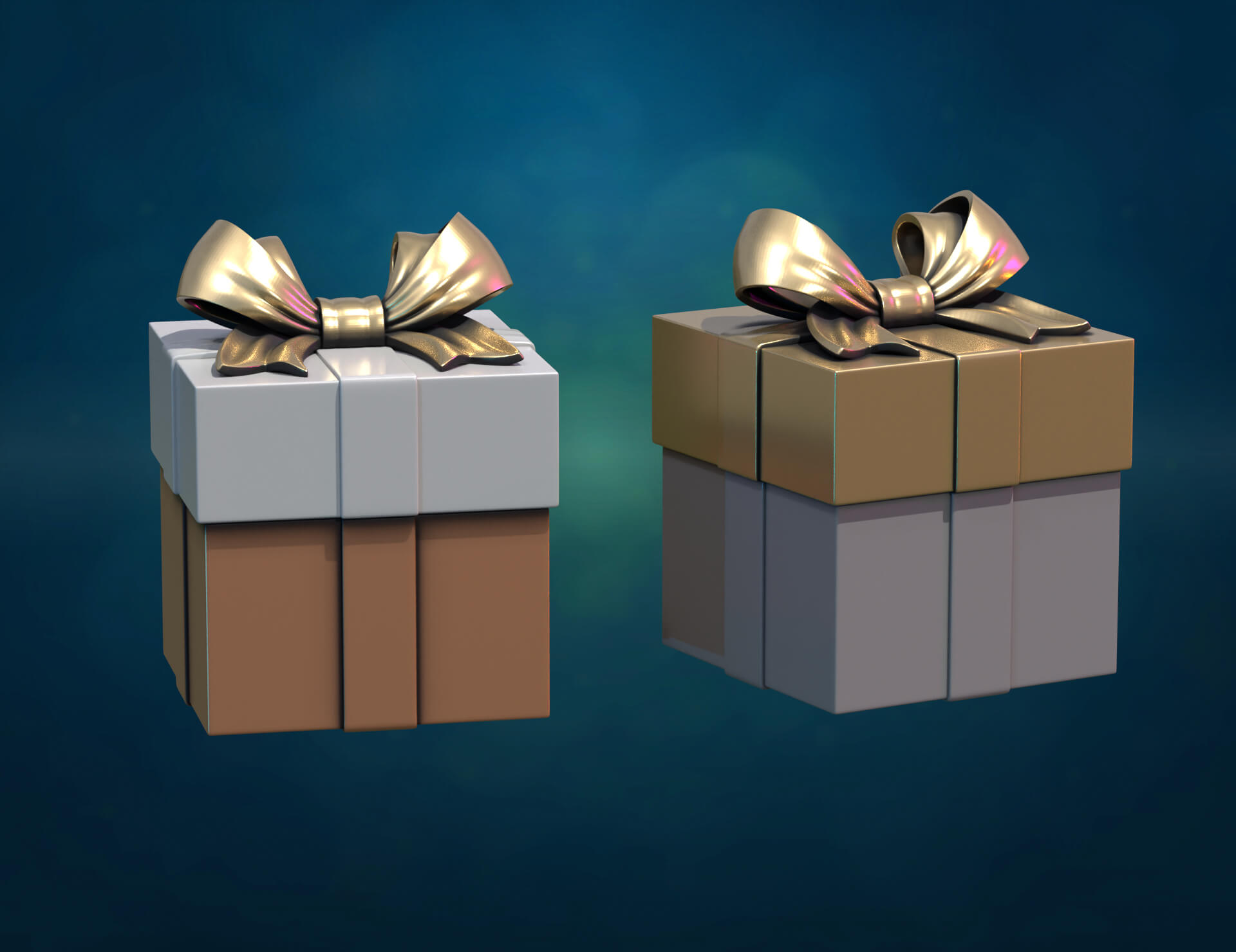 Gift Bow Box - 3D Model by Skazok