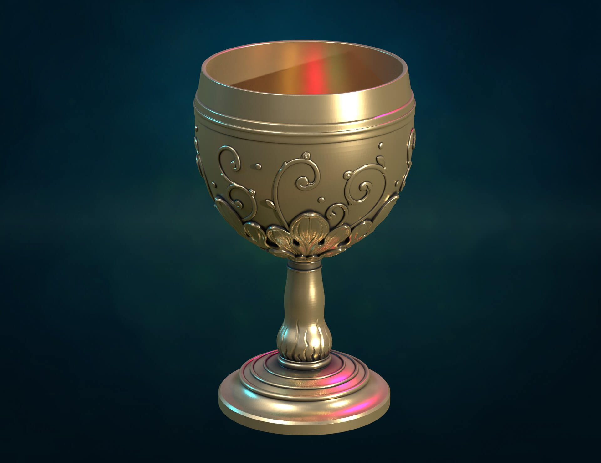 Goblet Chalice - 3D Model by Skazok