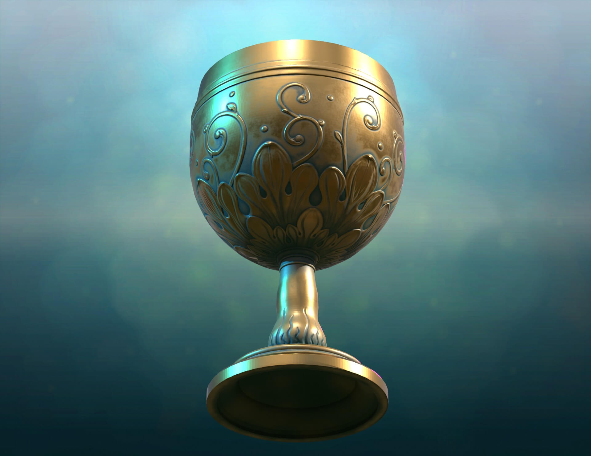 Goblet bowl PBR - 3D Model by Skazok