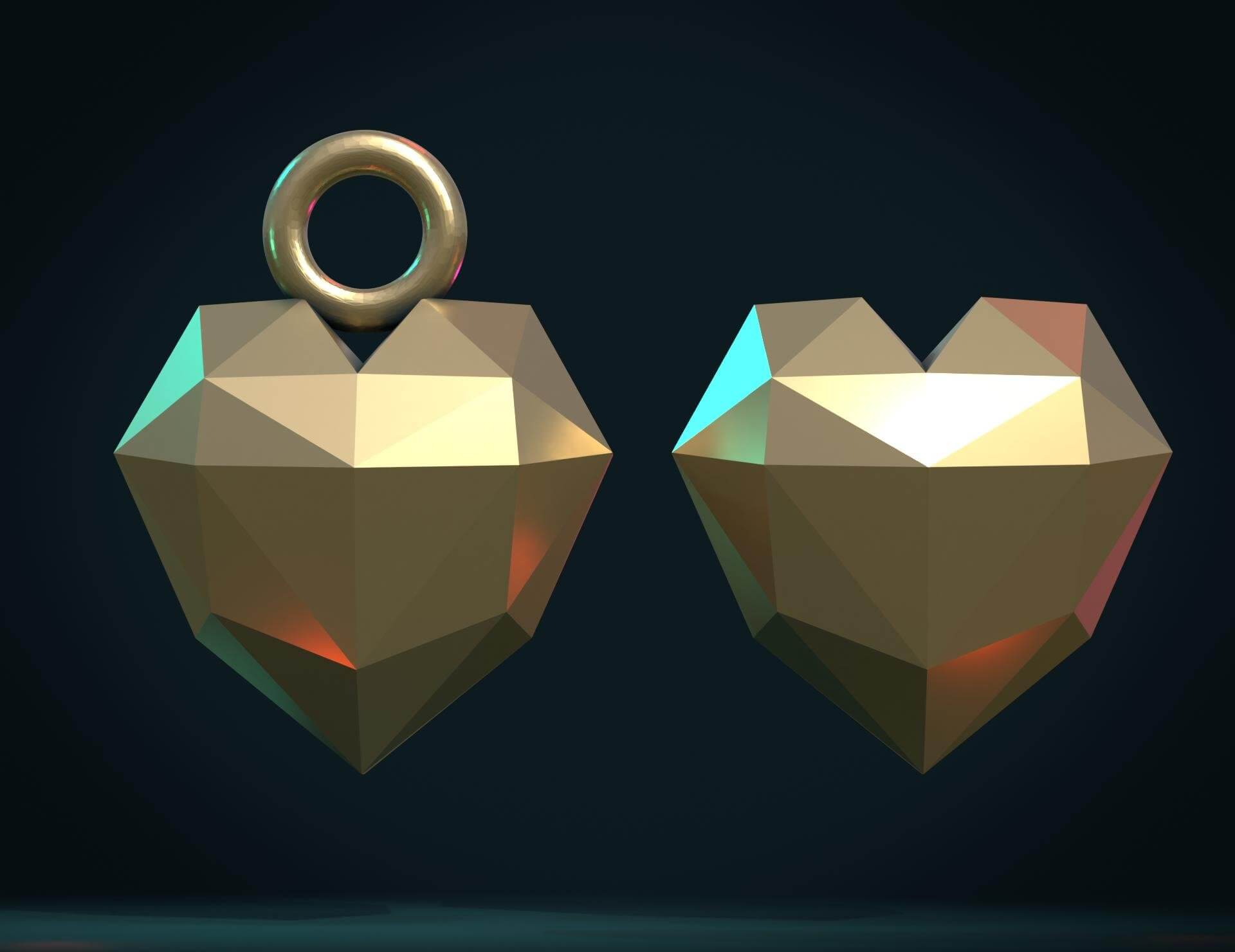 Hart Charm - 3D Model by Skazok