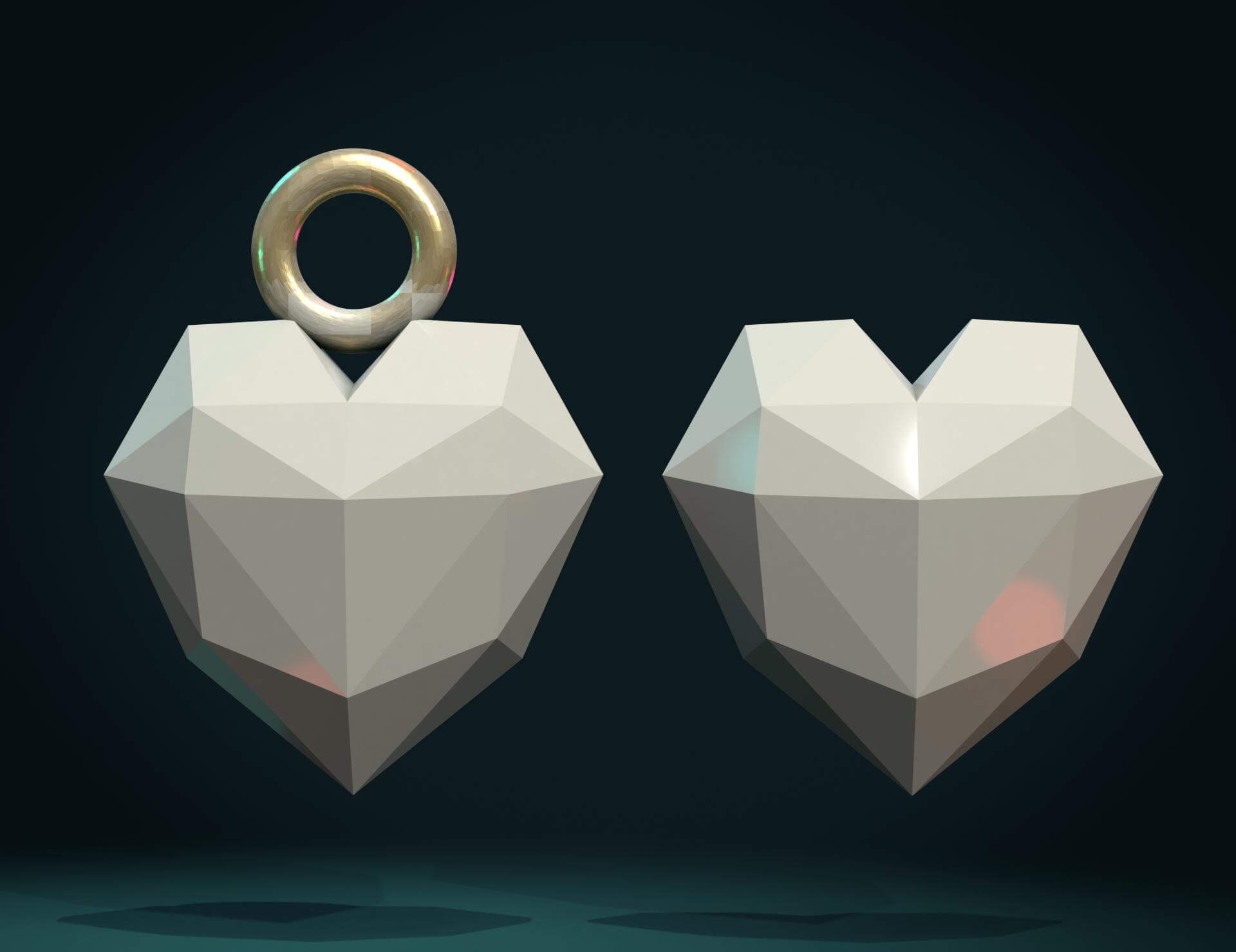 Hart Charm - 3D Model by Skazok