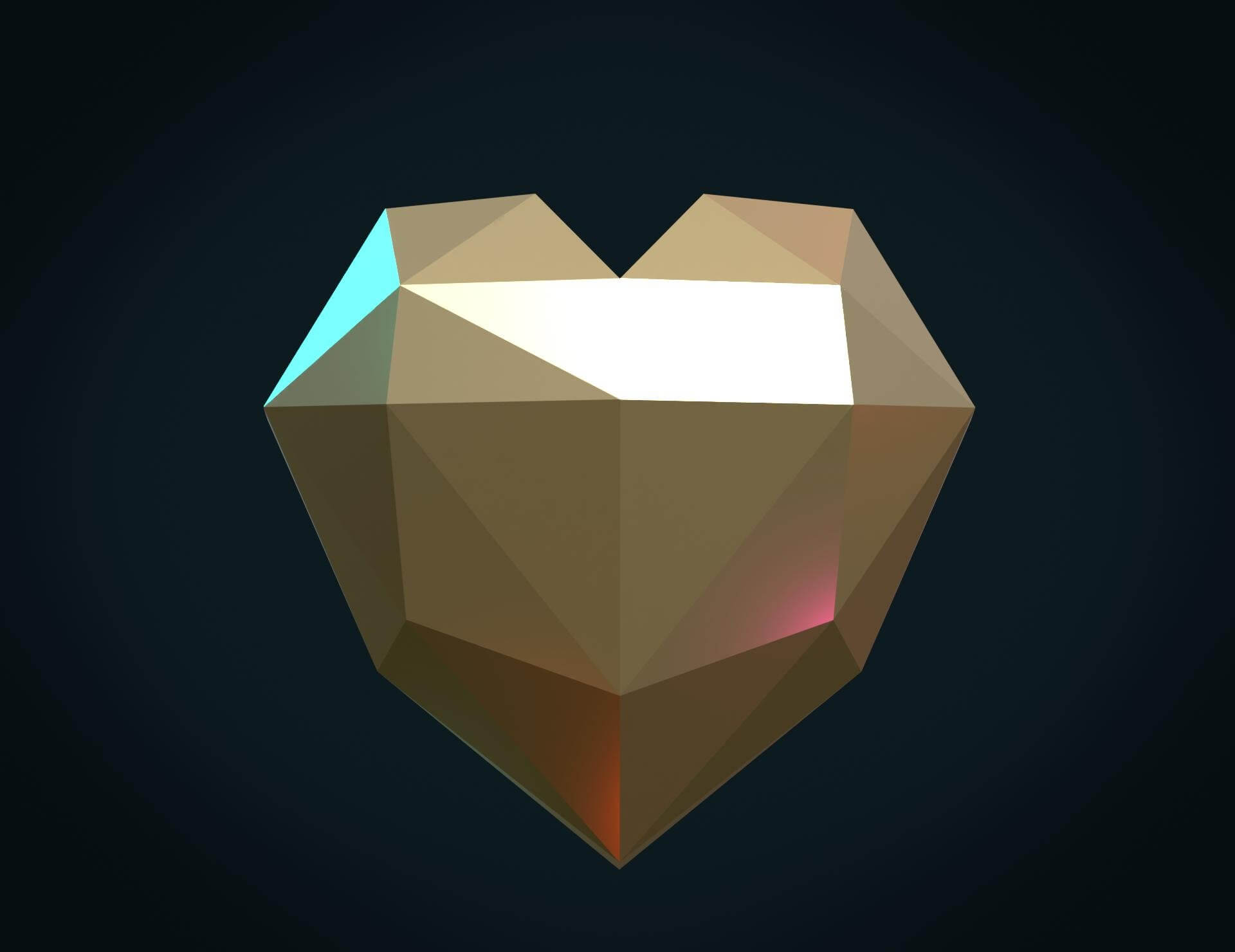 Hart Charm - 3D Model by Skazok