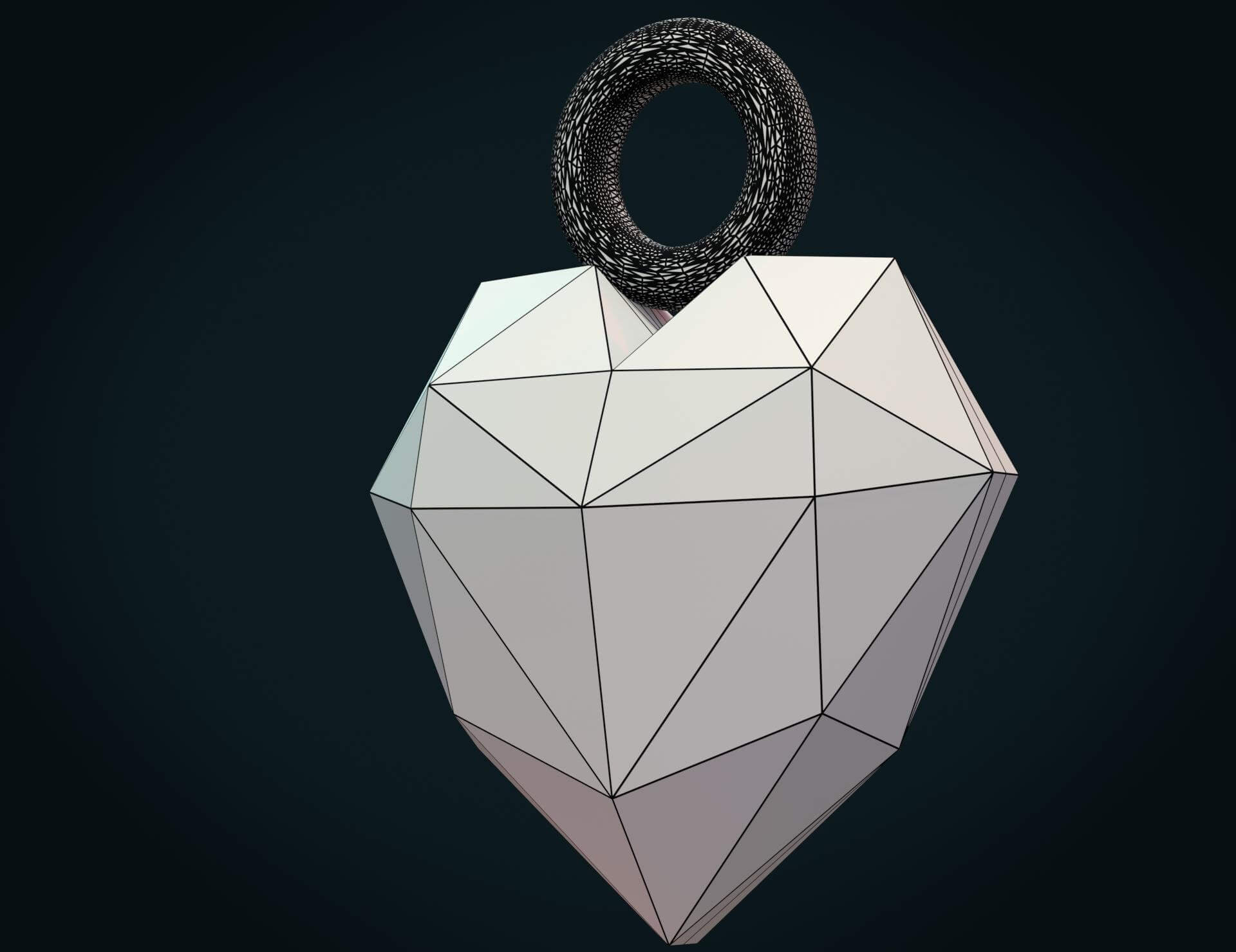 Hart Charm - 3D Model by Skazok