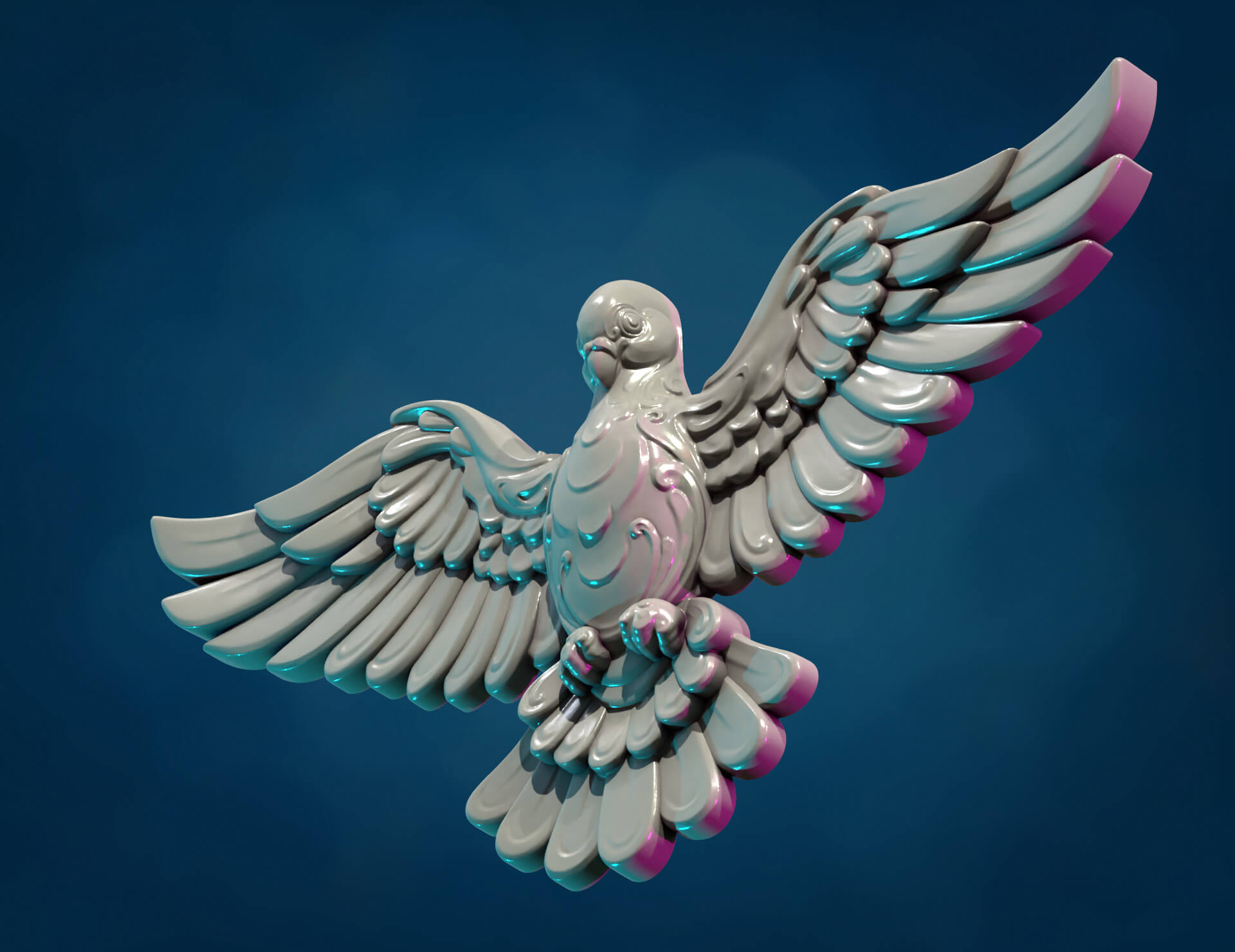 Holy Spirit Pigeon - 3D Model by Skazok