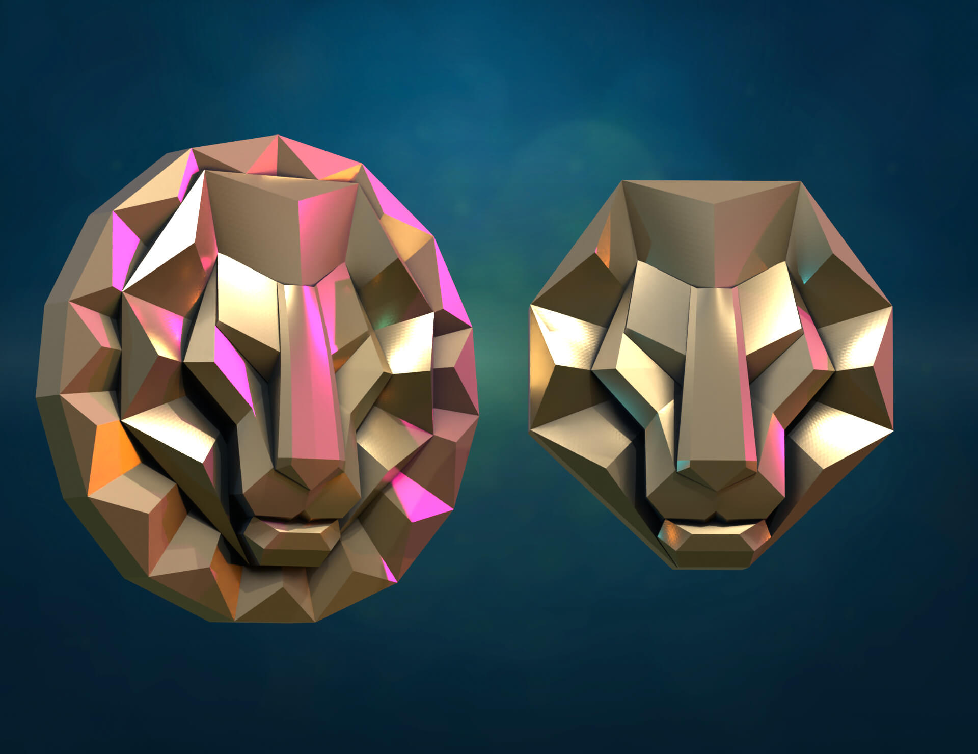 Lion Leo Head - 3D Model by Skazok
