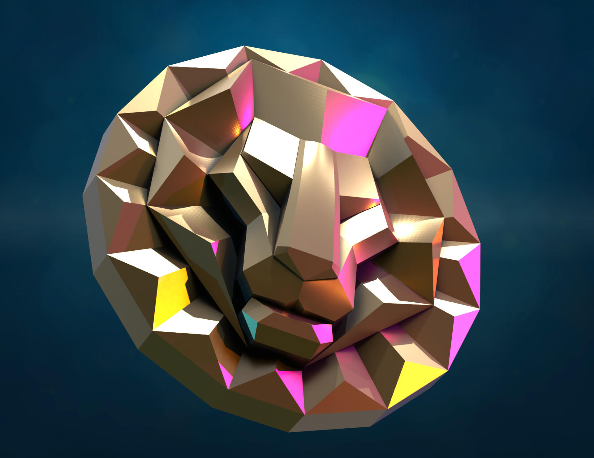 Lion Leo Head - 3D Model by Skazok