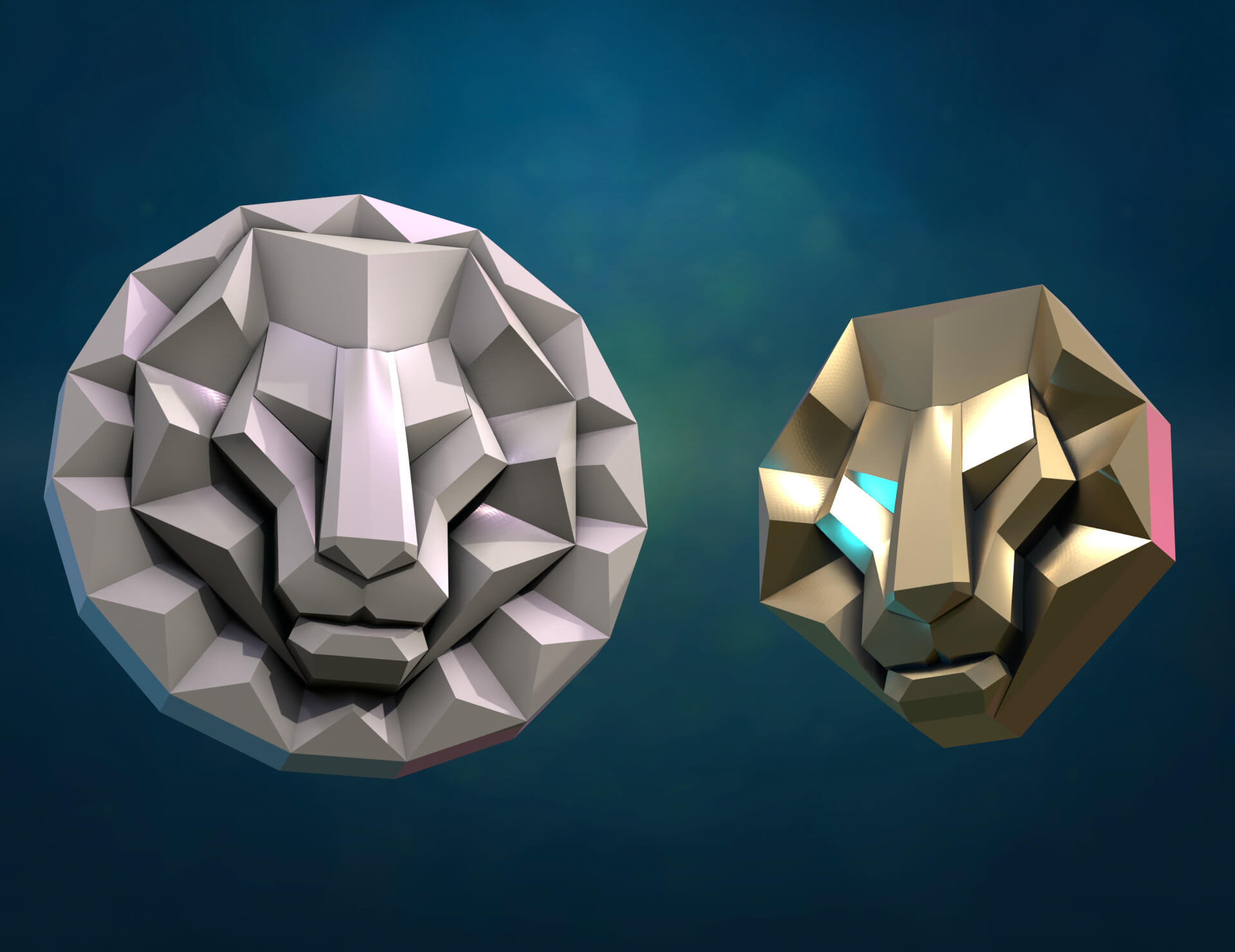 Lion Leo Head - 3D Model by Skazok