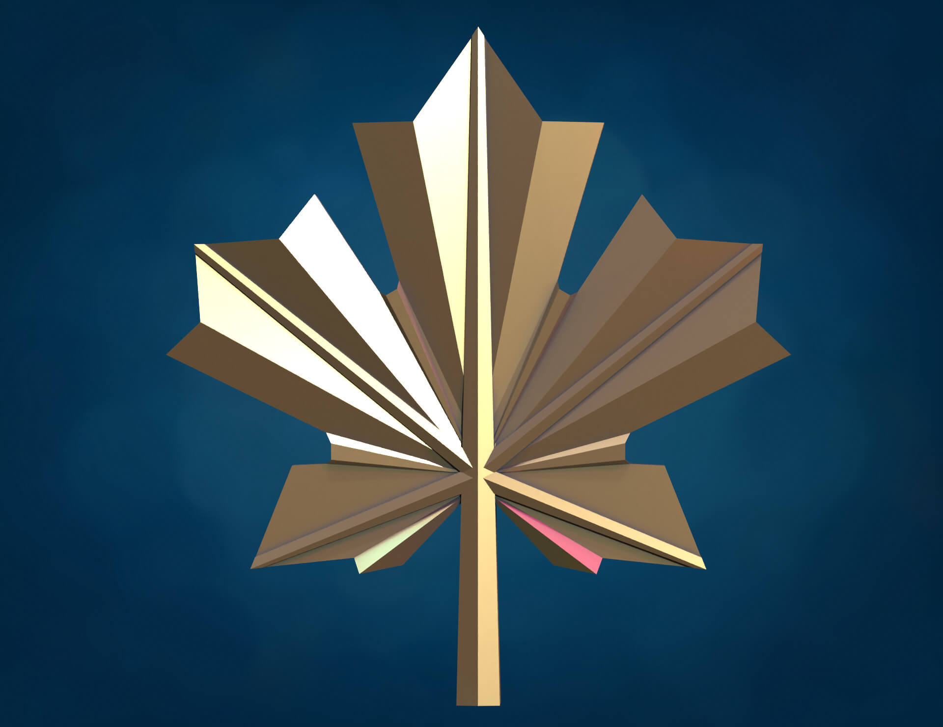 Maple Leaf Low Poly - 3D Model by Skazok