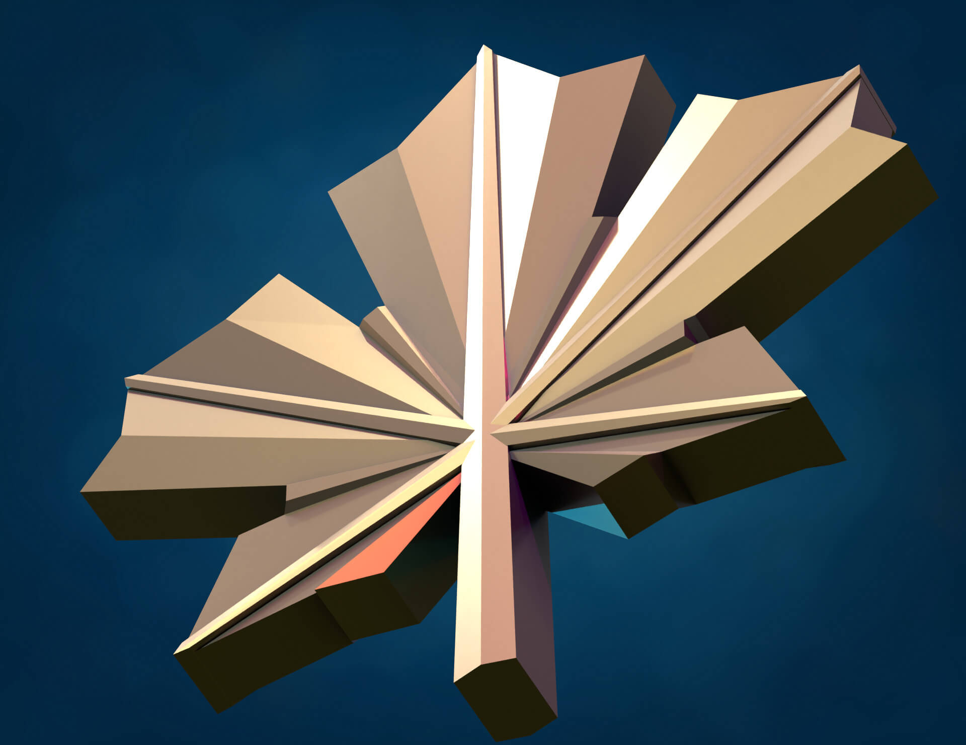 Maple Leaf Low Poly - 3D Model by Skazok