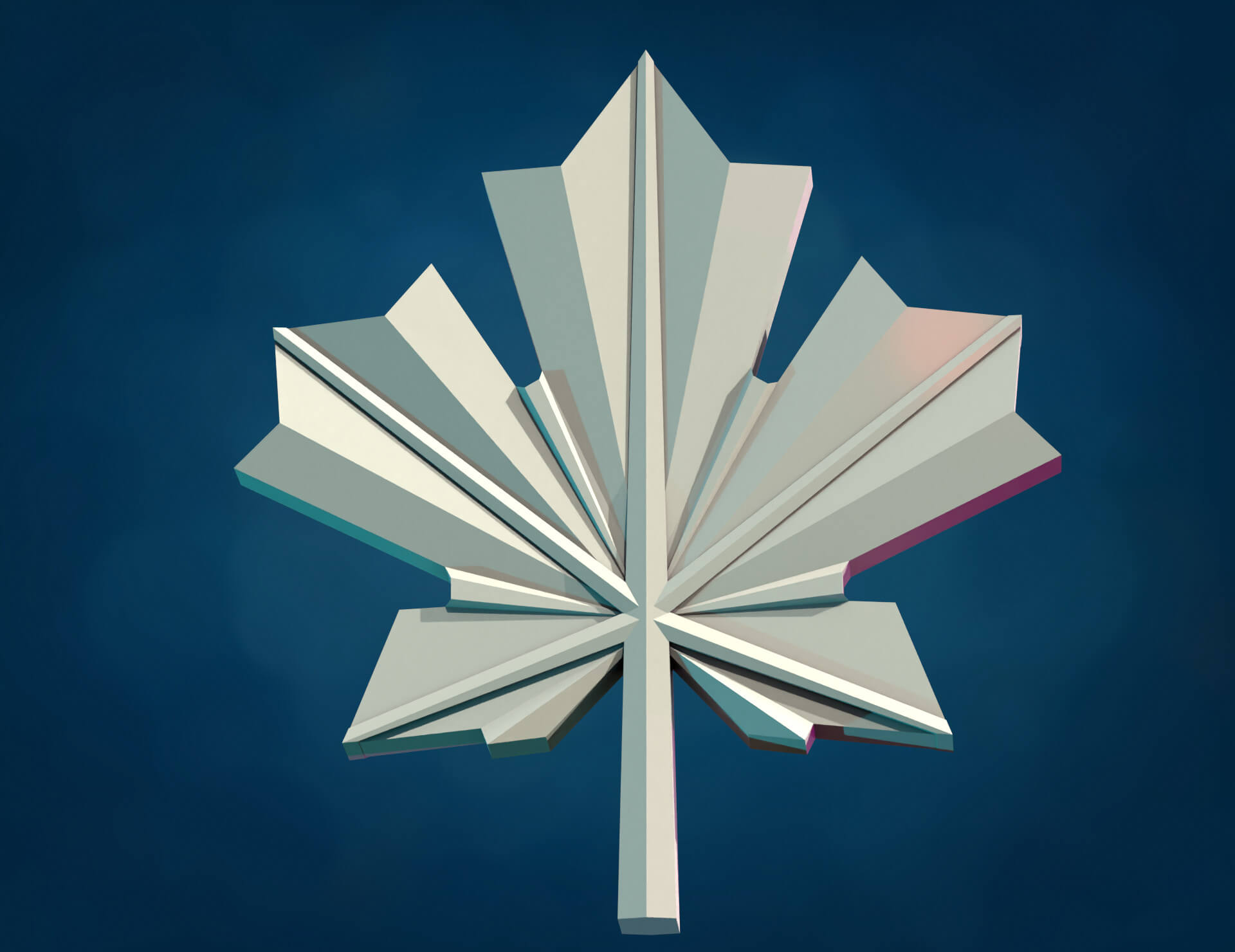 Maple Leaf Low Poly - 3D Model by Skazok