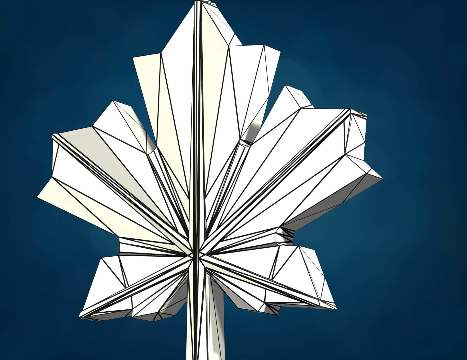 Maple Leaf Low Poly - 3D Model by Skazok