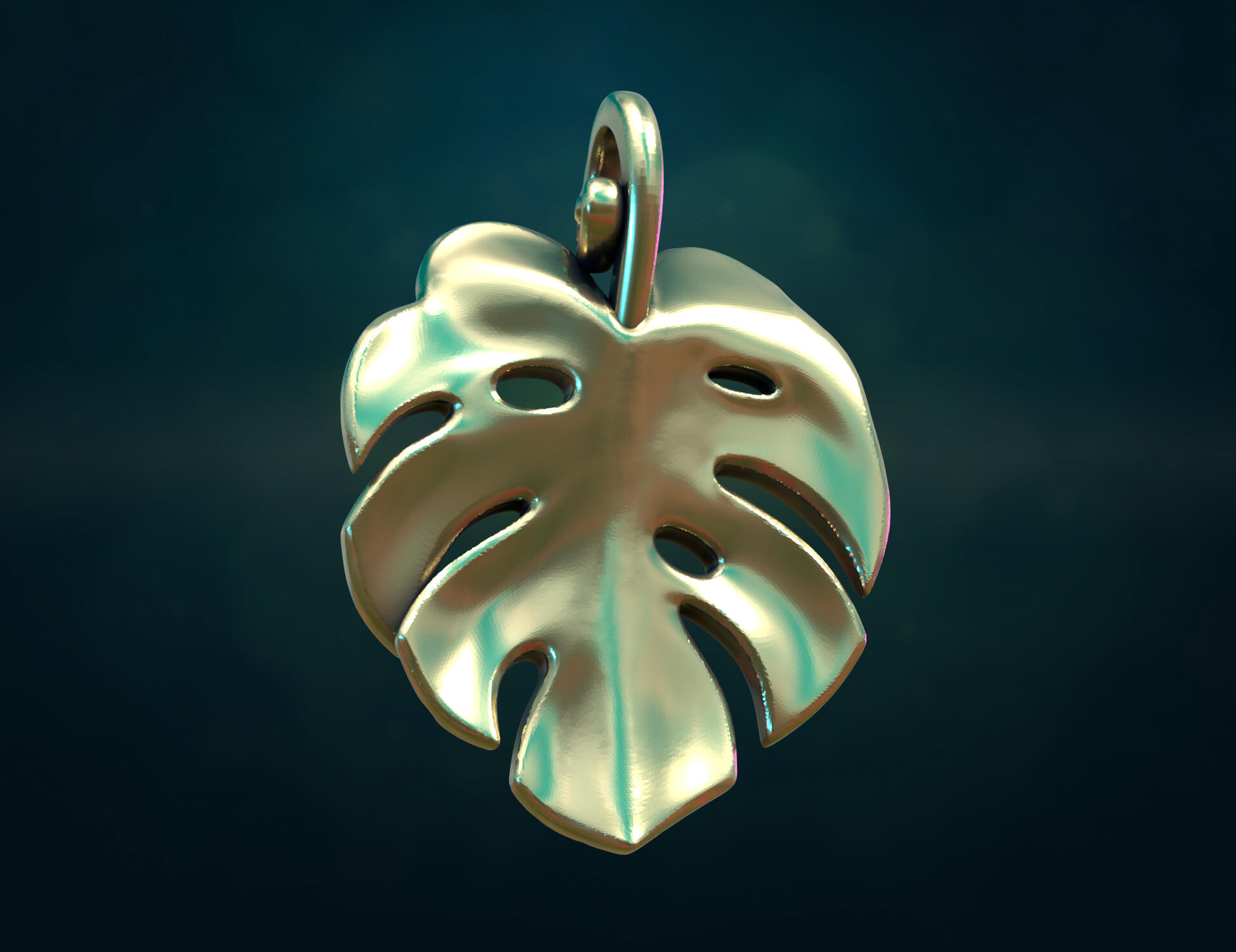Monstera Pendant - 3D Model by Skazok