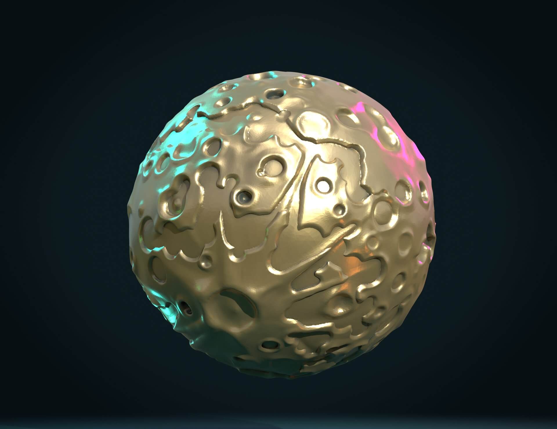 Moon Hollow and Solid - 3D Model by Skazok