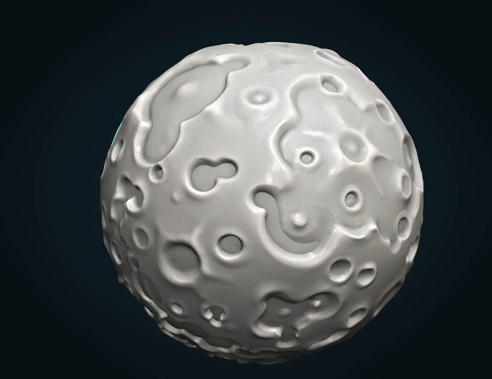 Moon Hollow and Solid - 3D Model by Skazok
