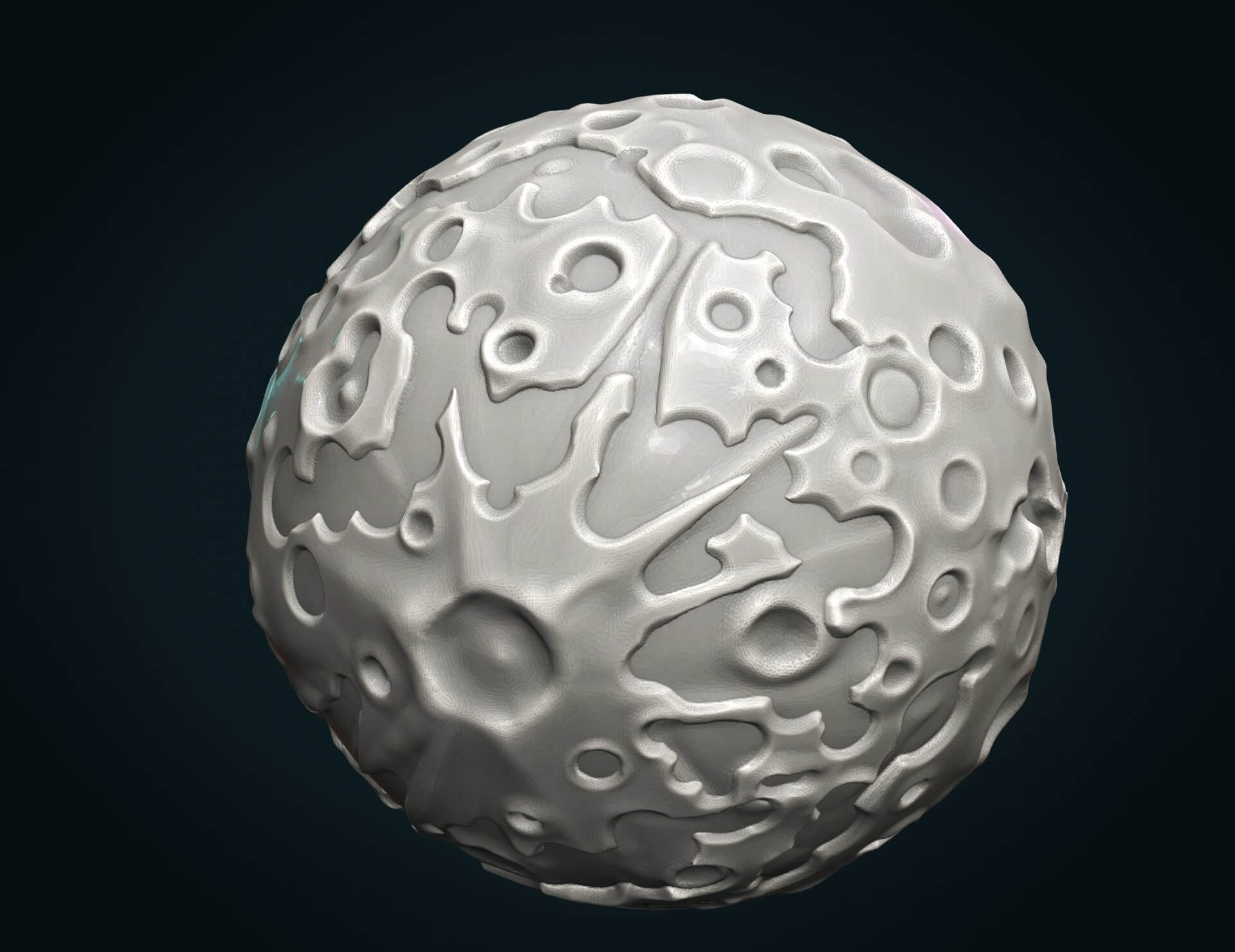 Moon Hollow and Solid - 3D Model by Skazok