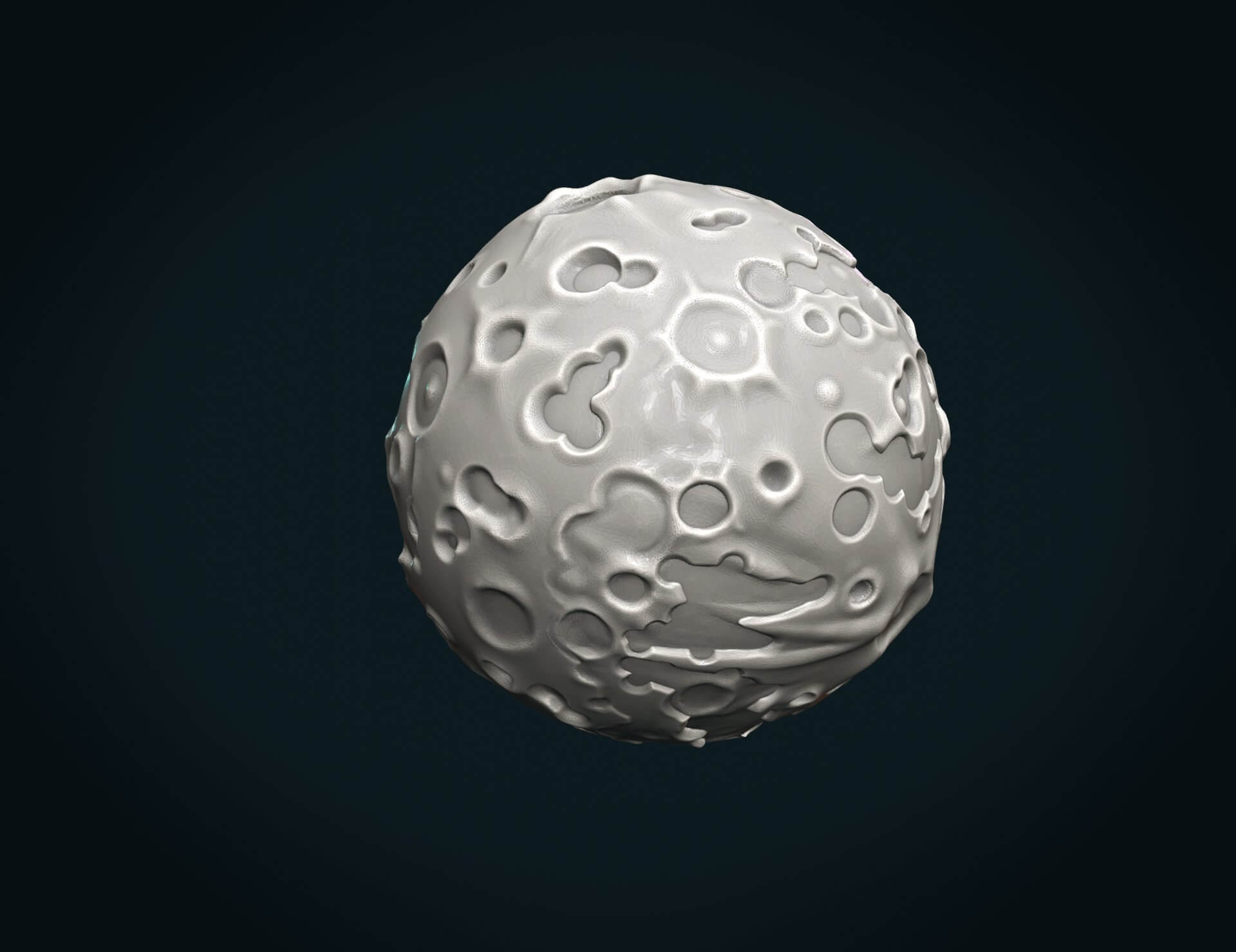 Moon Hollow and Solid - 3D Model by Skazok