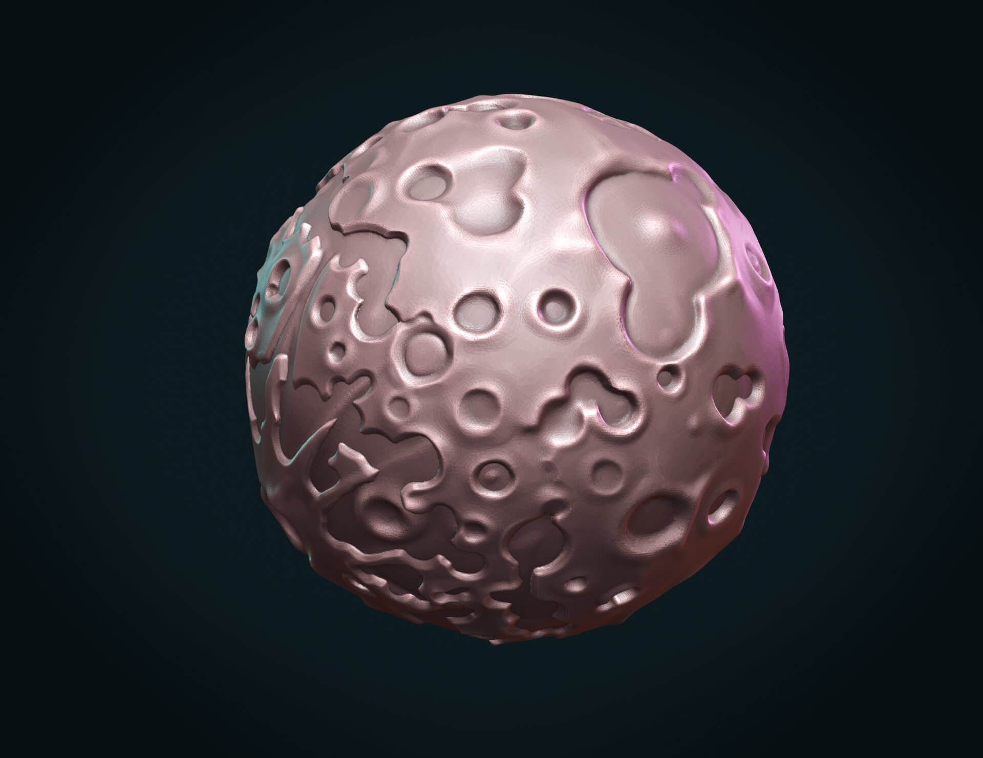 Moon Hollow and Solid - 3D Model by Skazok
