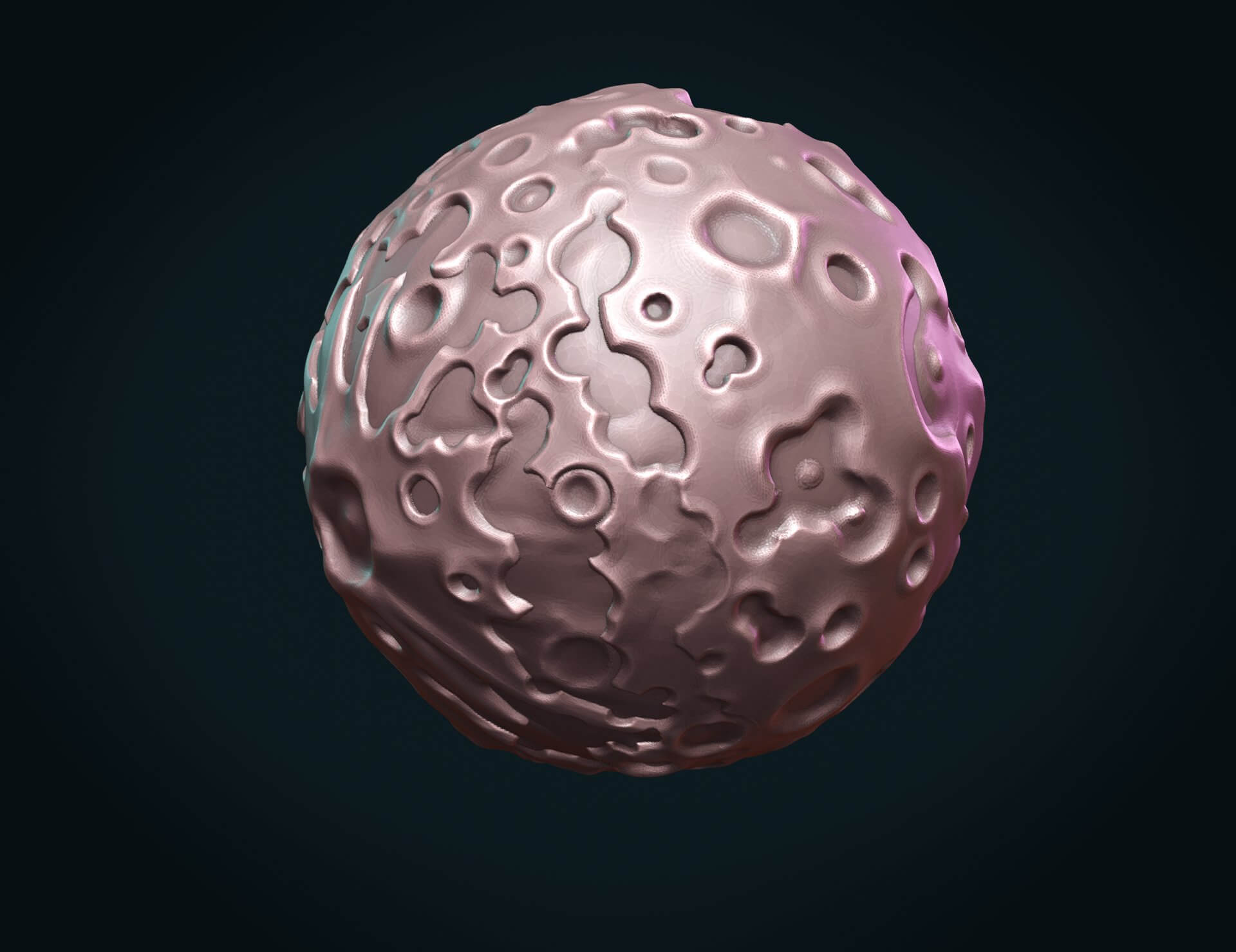 Moon Hollow and Solid - 3D Model by Skazok