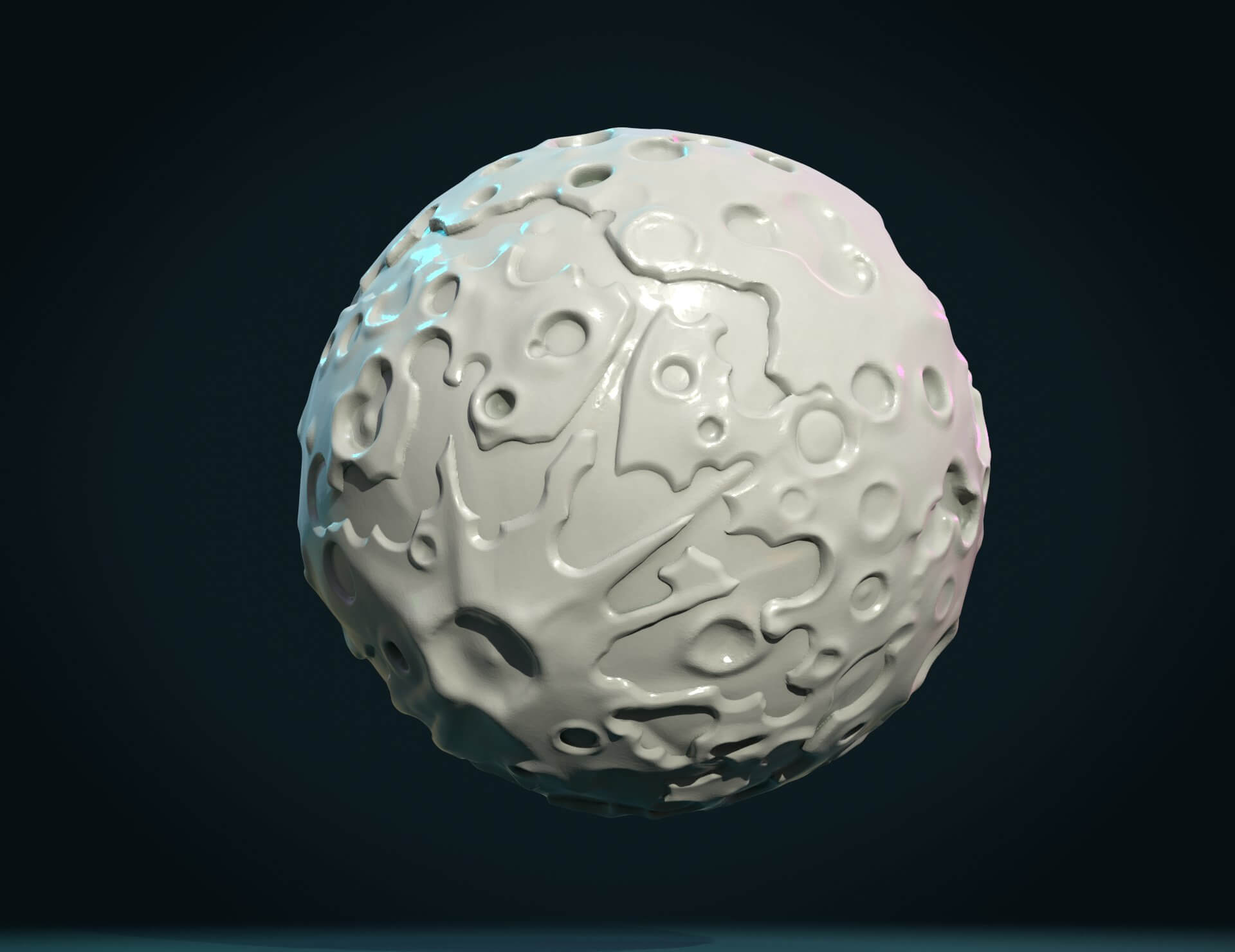 Moon Hollow and Solid - 3D Model by Skazok
