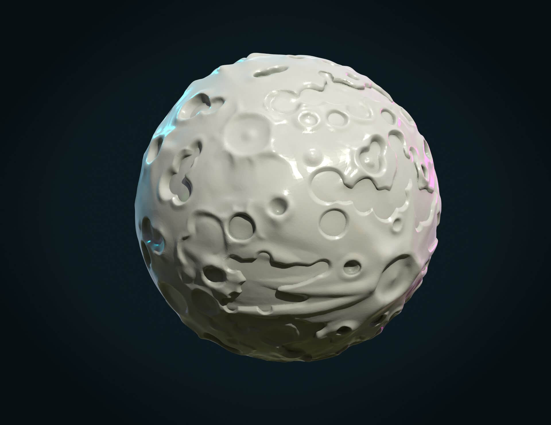 Moon Hollow and Solid - 3D Model by Skazok