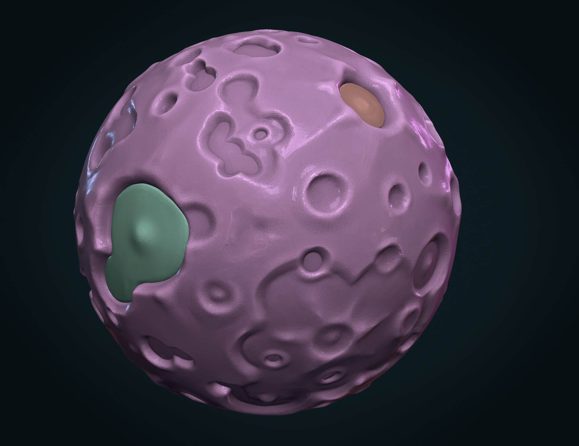 Moon Hollow and Solid - 3D Model by Skazok