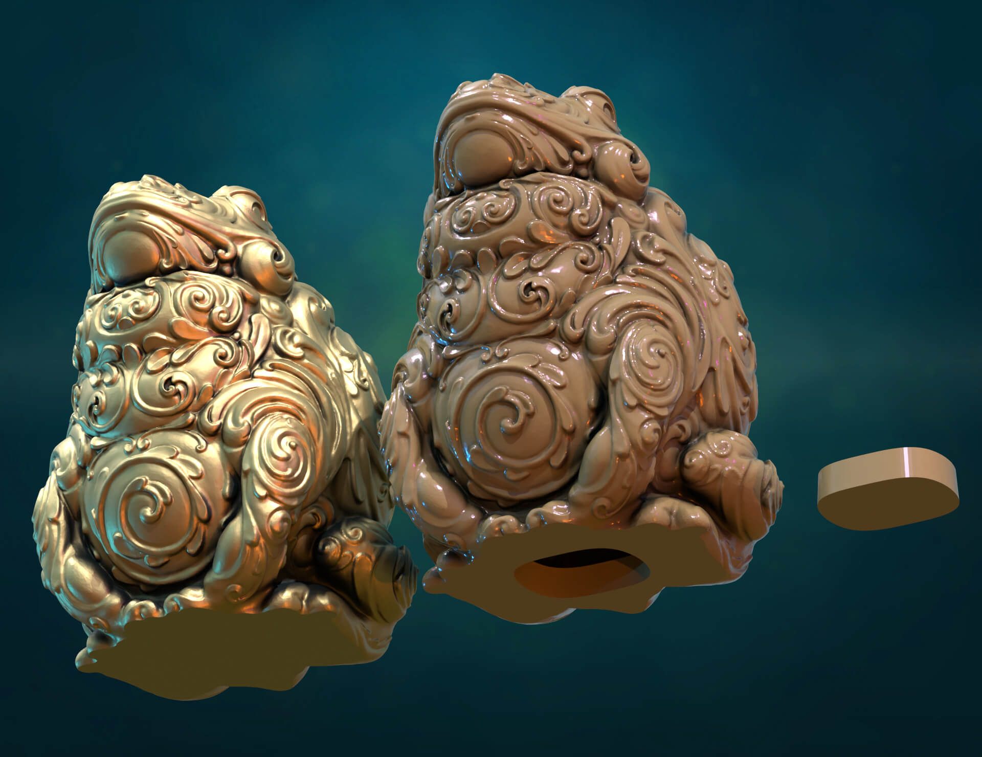 Ornate Toad Frog - 3D Model by Skazok