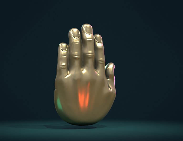 Palm Hand - 3D Model by Skazok