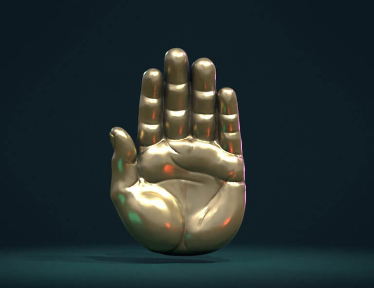 Palm Hand - 3D Model by Skazok