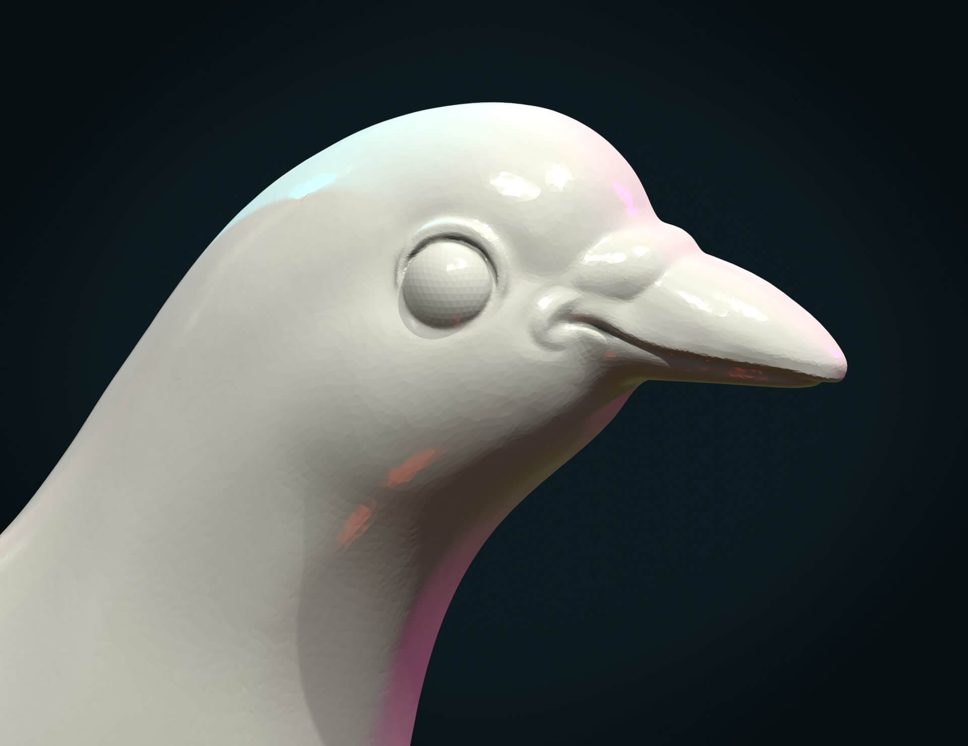 Pigeon Bas-relief 3D Model by Skazok