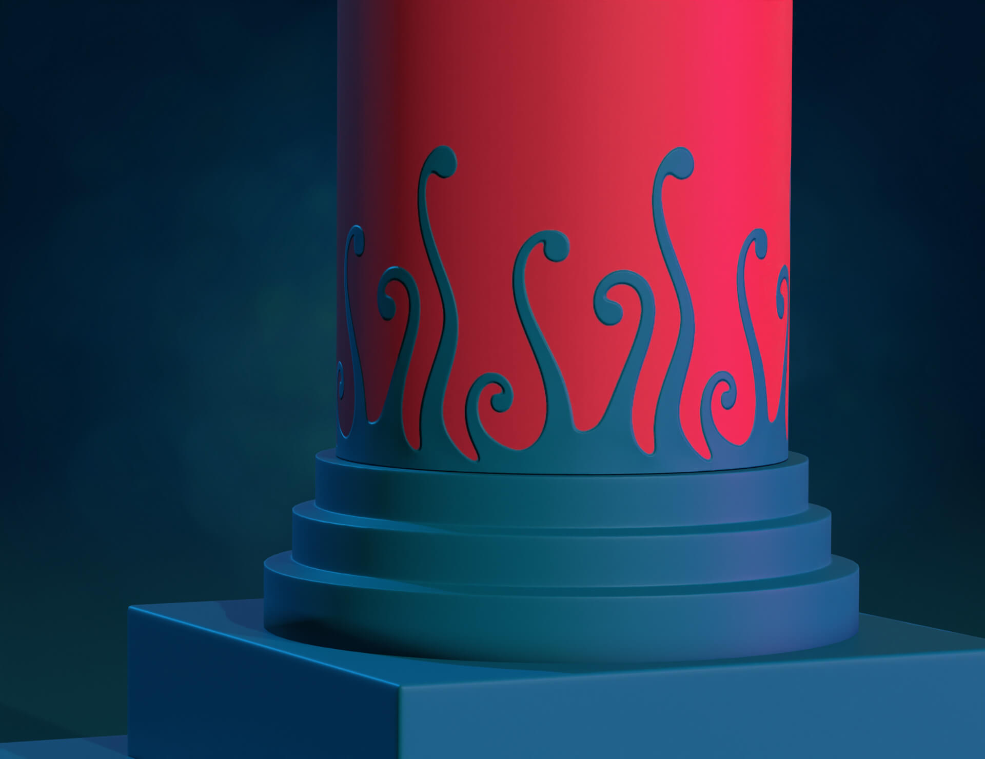 Pillar Column Textured - 3D Model by Skazok