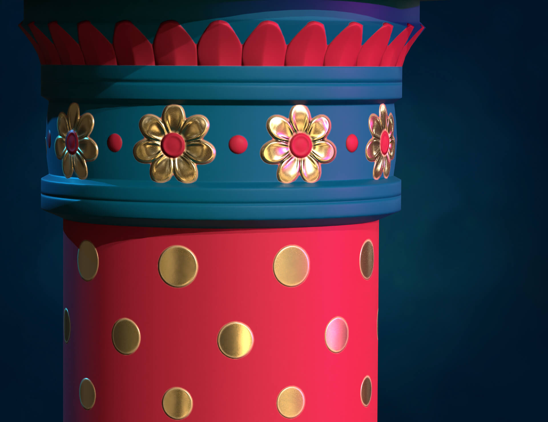 Pillar Column Textured - 3D Model by Skazok