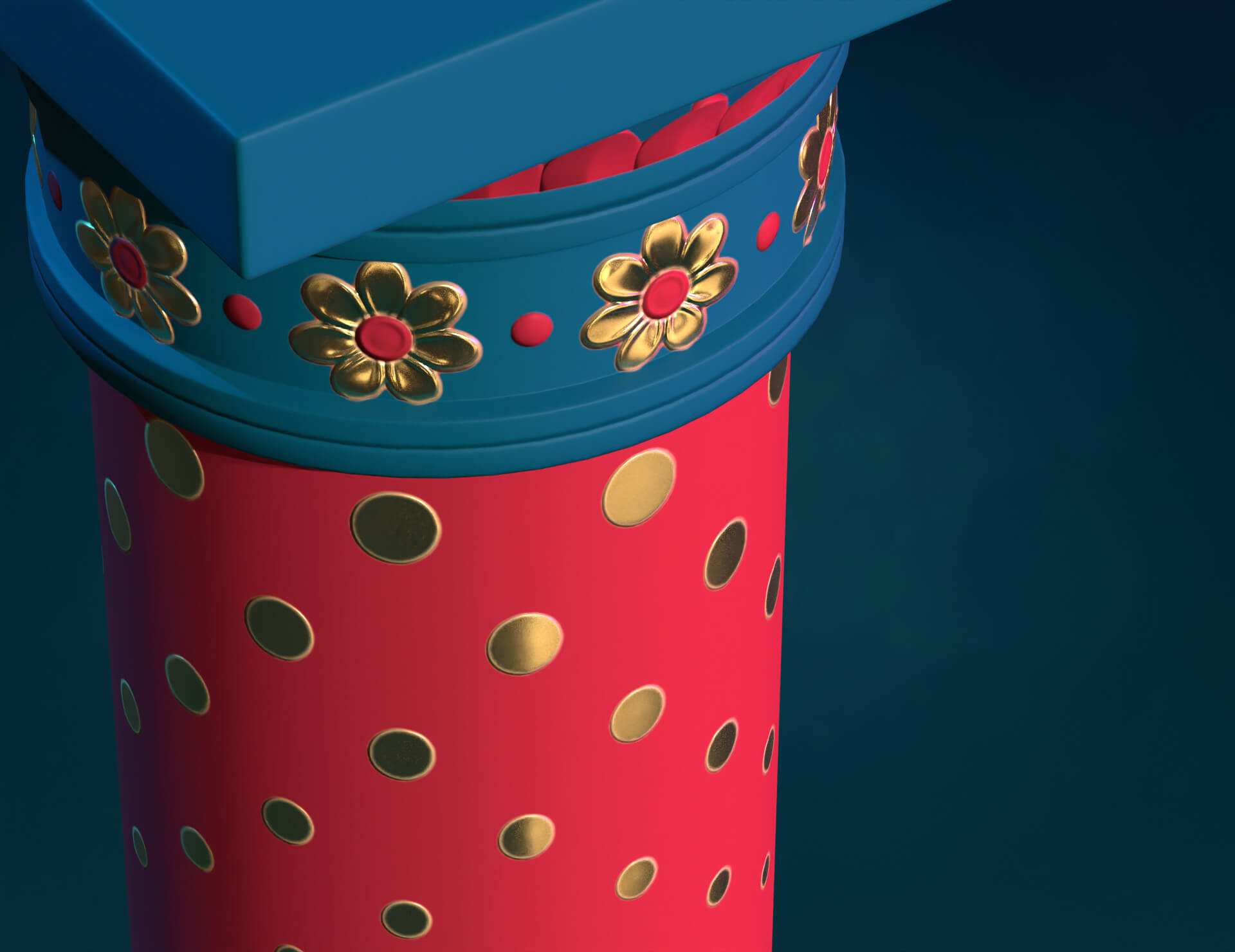 Pillar Column Textured - 3D Model by Skazok