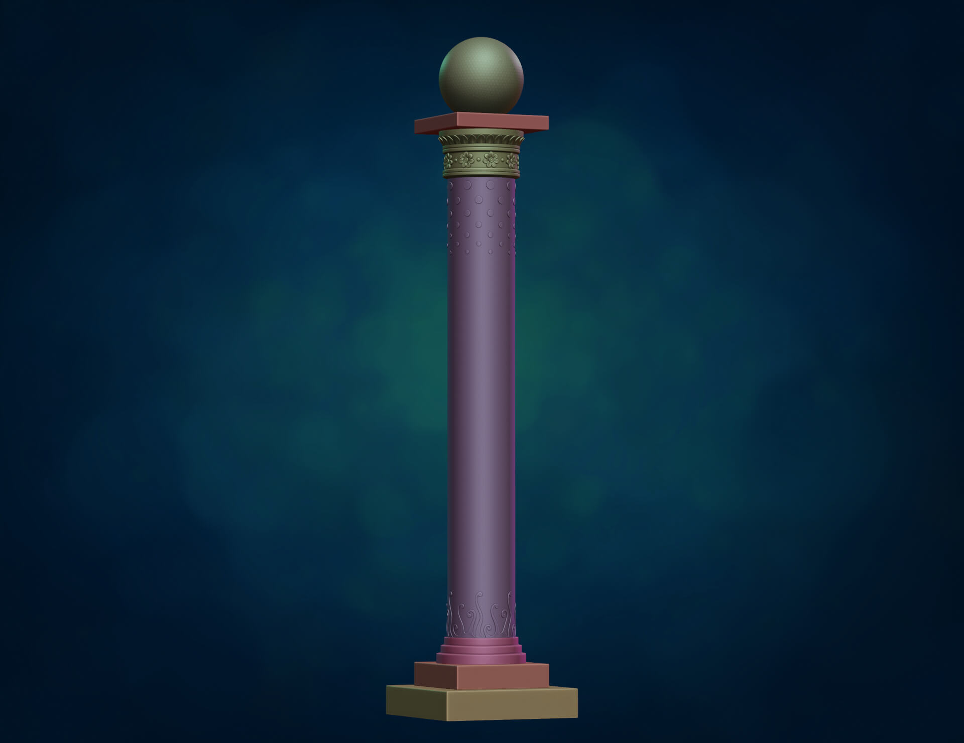 Pillar Column - 3D Print Model by Skazok